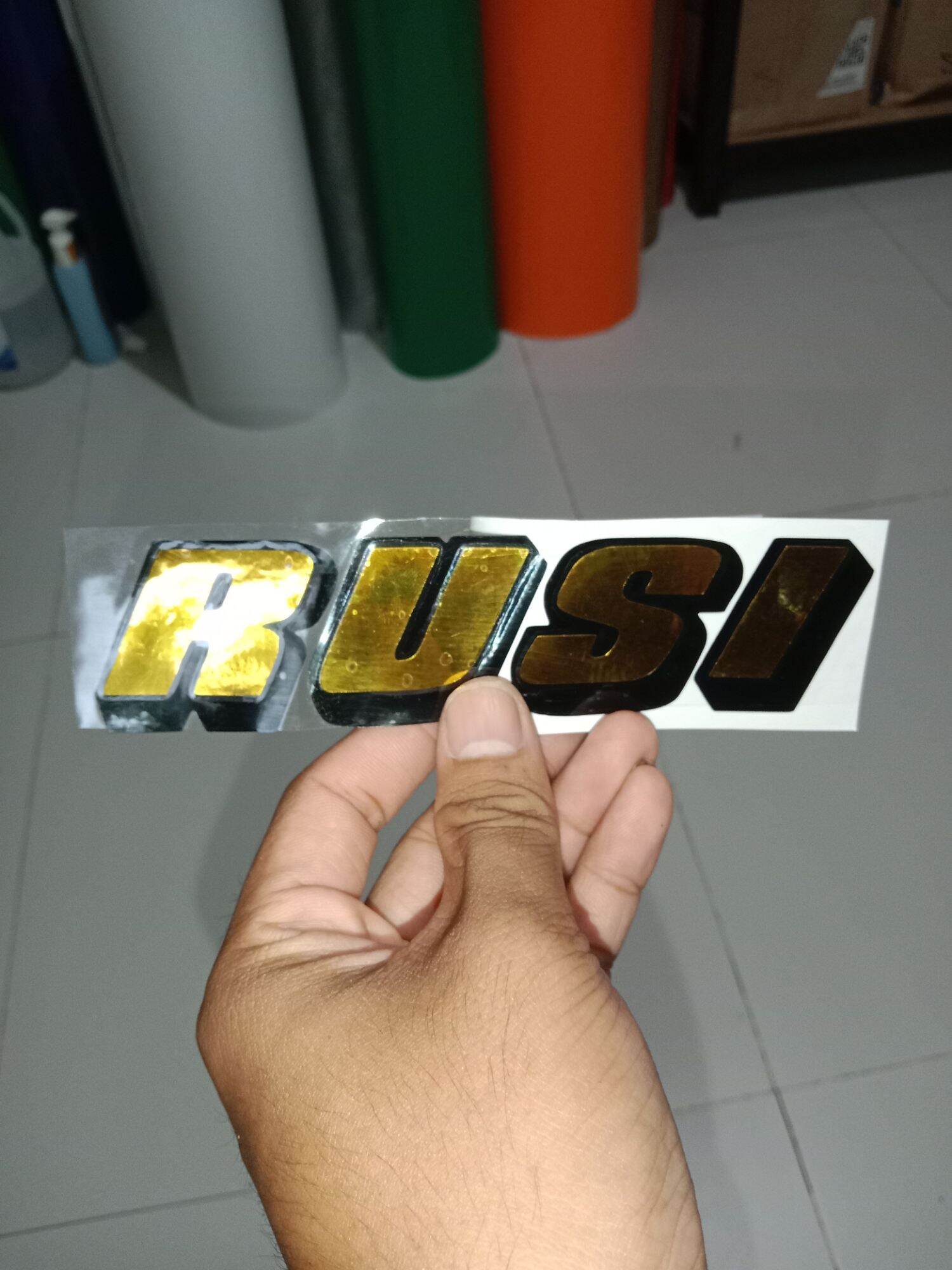 1pc. RUSI inspired word Waterproof Cutout Sticker | Lazada PH