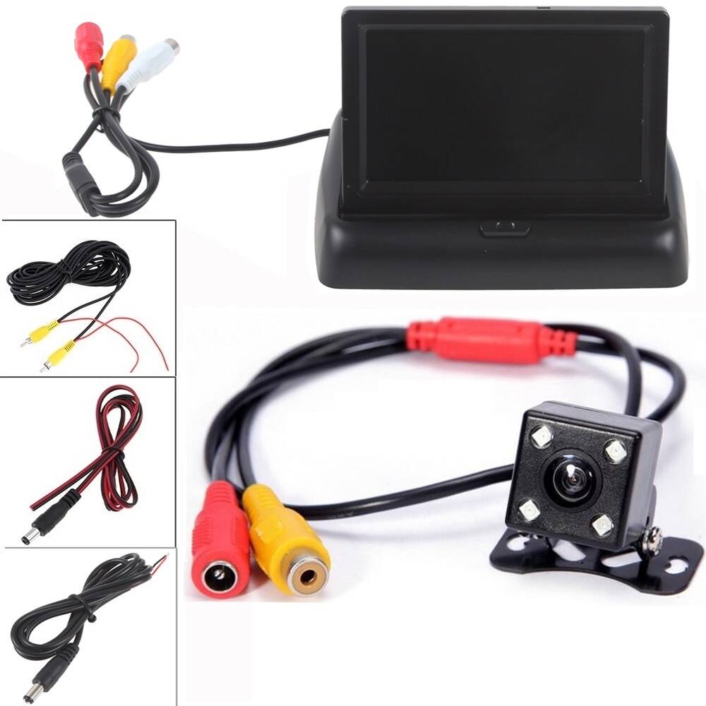 Bileeko Foldable 4.3 Inch TFT LCD Mini Car Monitor with Rear View ...