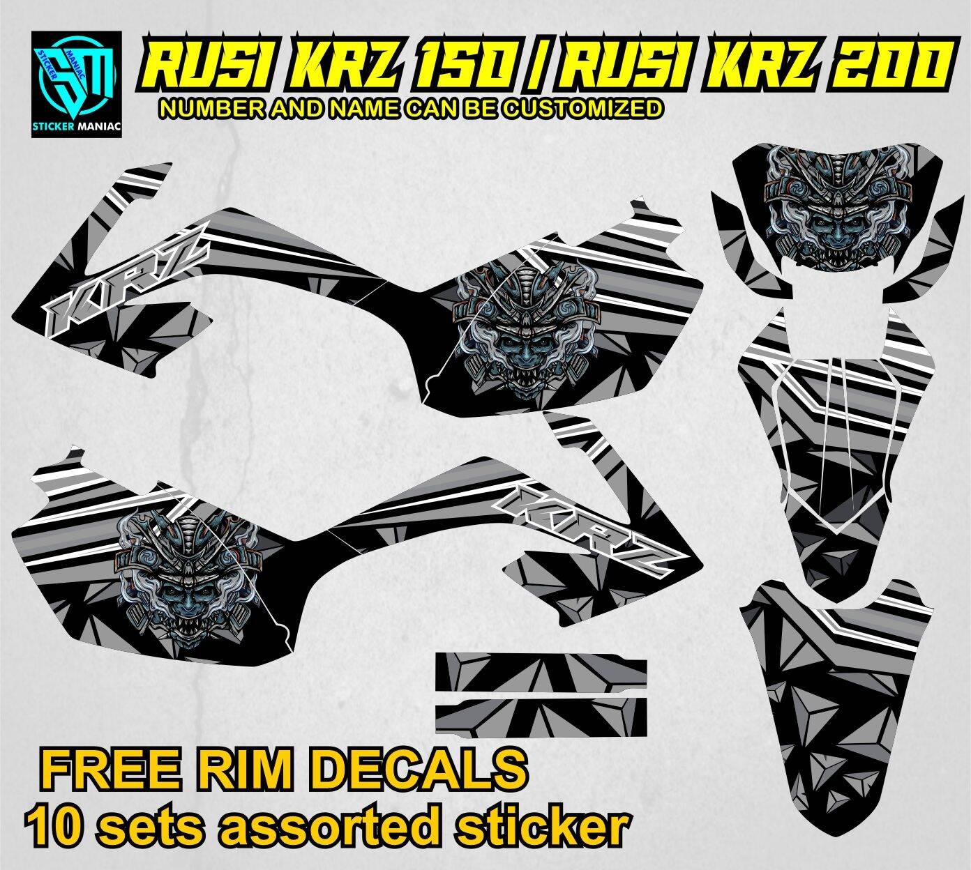 Rusi KRZ 200, KRZ 150 full body decals | Lazada PH