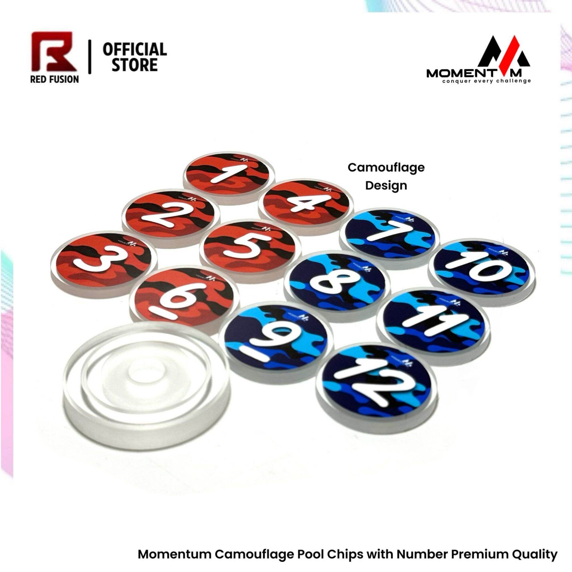 Momentum Camouflage Pool Chip With Number Premium Quality | Lazada PH