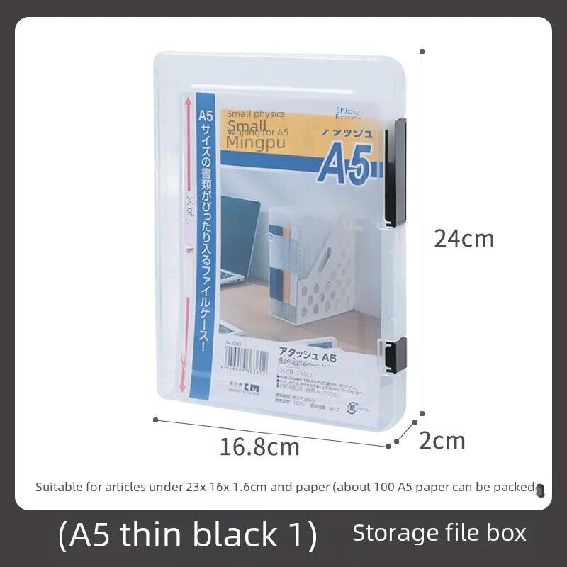 Transparent A5 File Box Plastic Classification Eyeglass Storage Single ...