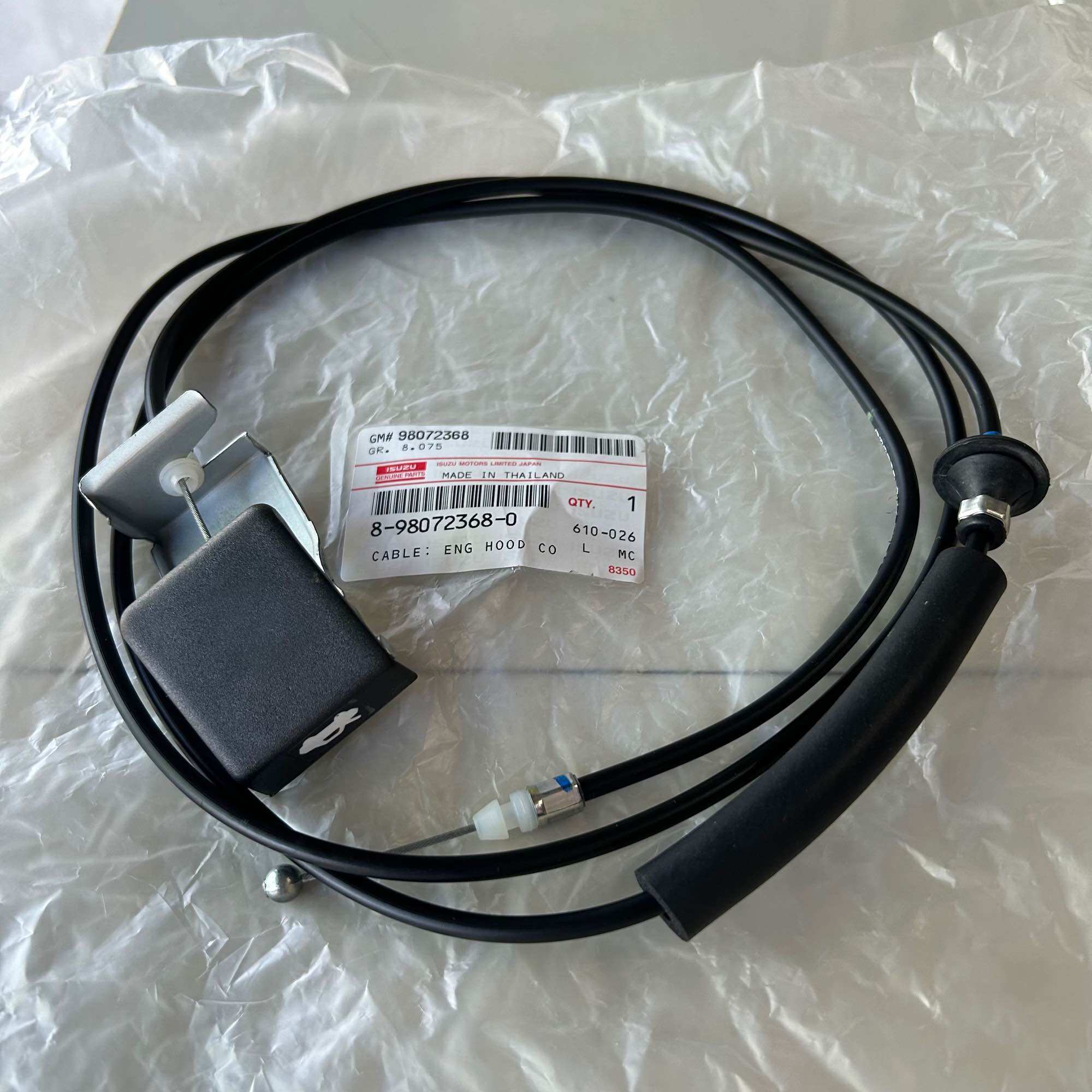 Isuzu Genuine Parts Hood Cable w/ Lever for Dmax Alterra MUX mu-X all ...