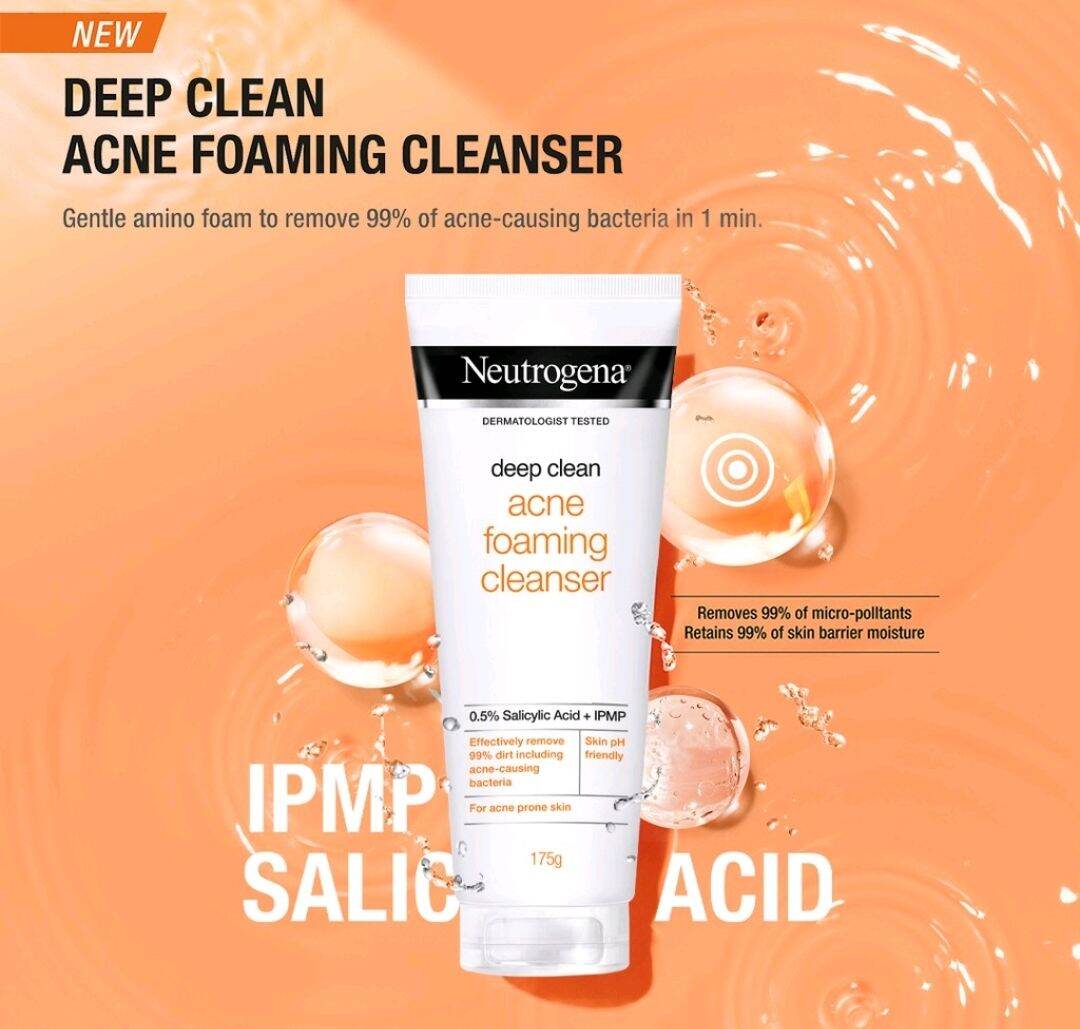 Neutrogena Deep Clean Acne Foaming Cleanser, 100g | Lazada PH