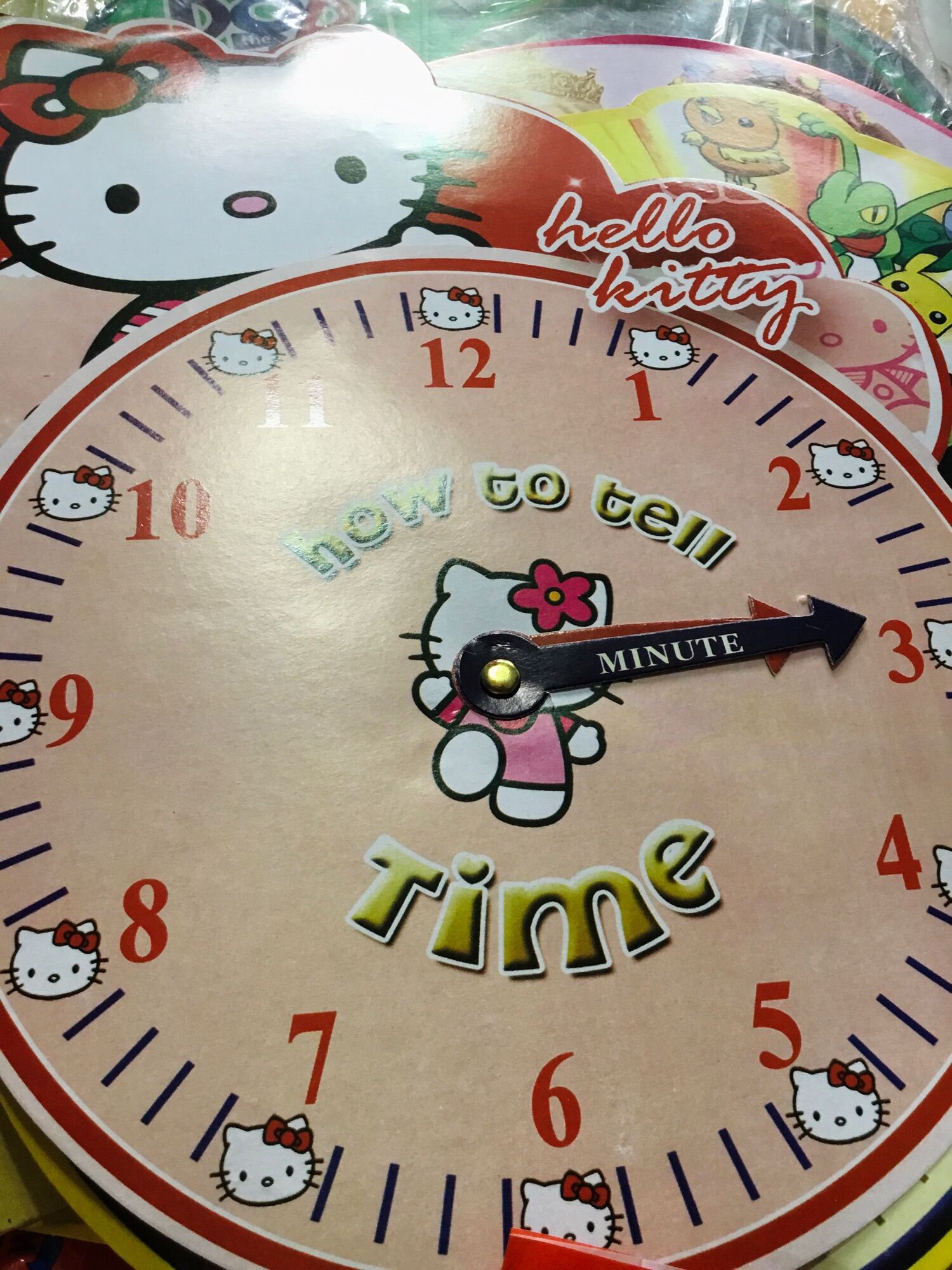 PAPER CLOCK KIDS CAN FAST MEMORIZE THE CLOCK LOTS OF DISNEY CHARACTER ...