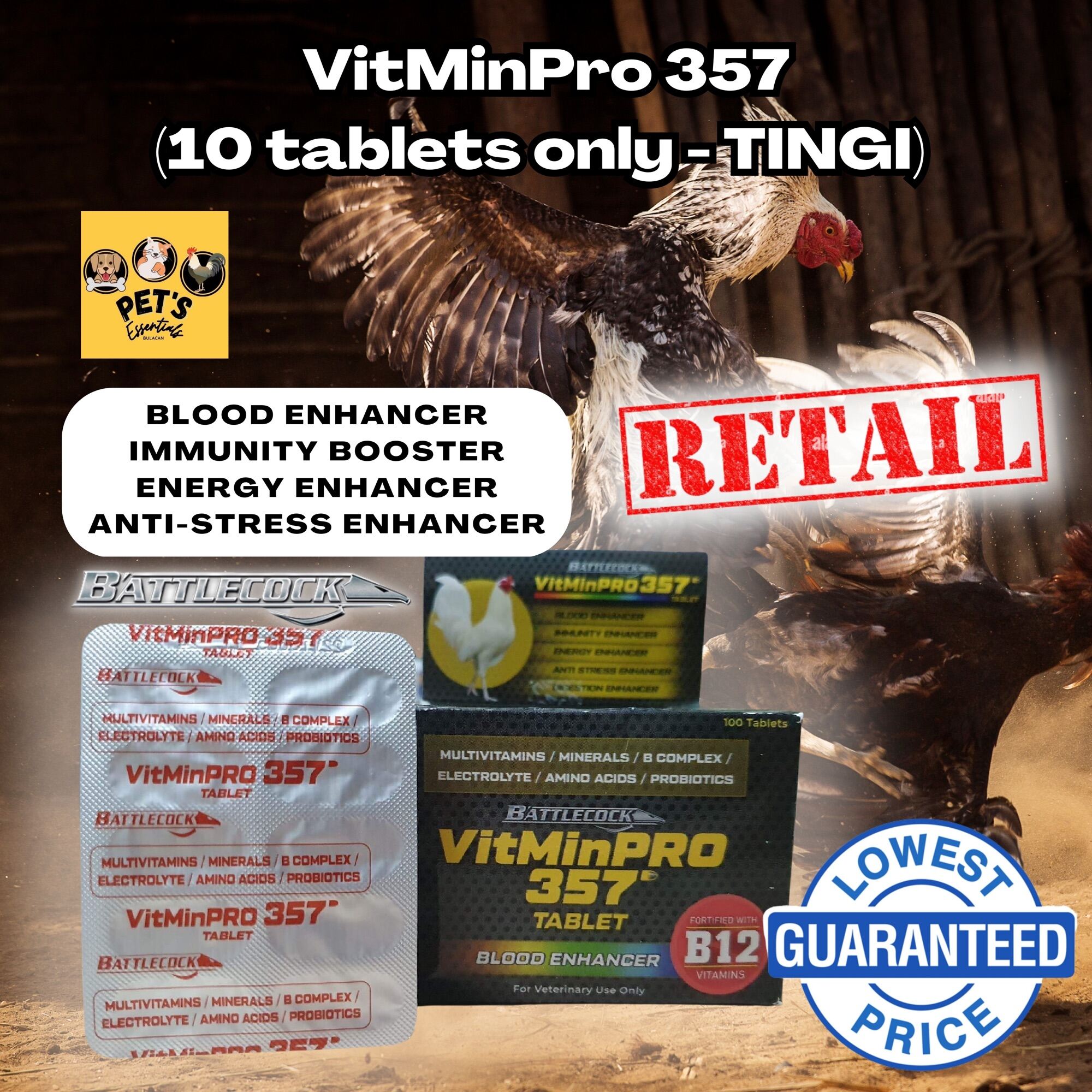 VitminPro 357 RETAIL - 10 tablets for Fighting Cocks | Lazada PH