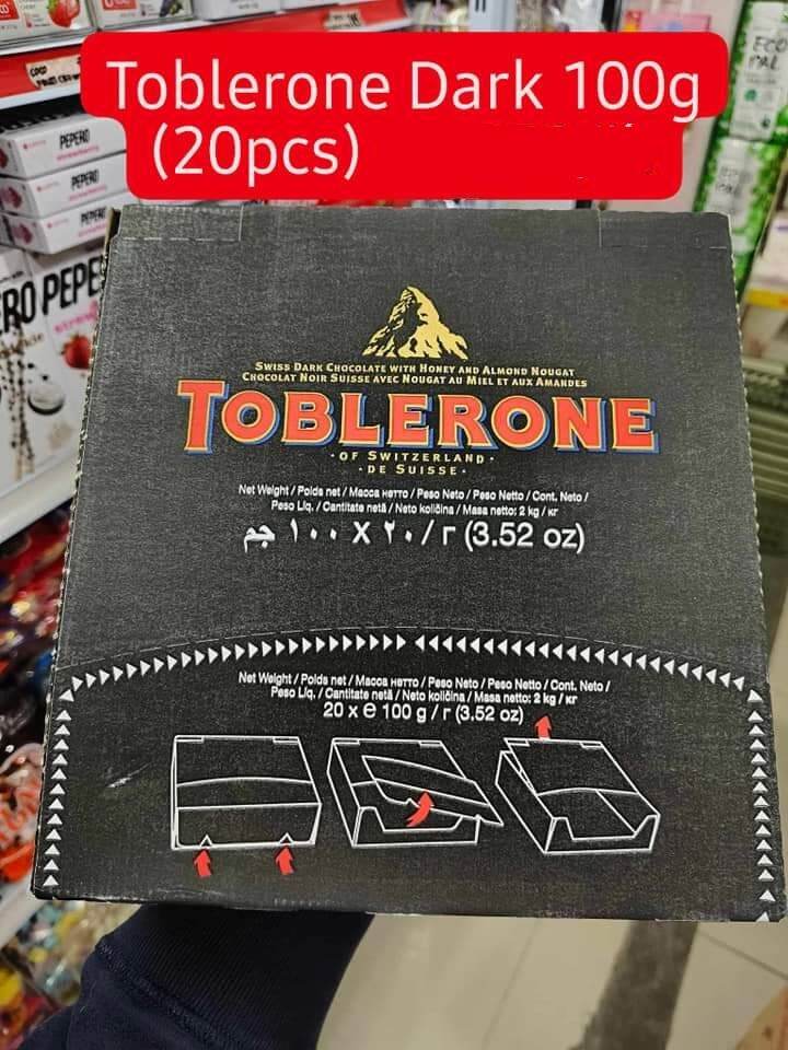 toblerone swiss chocolate with honey and almond nougat per box 4 ...