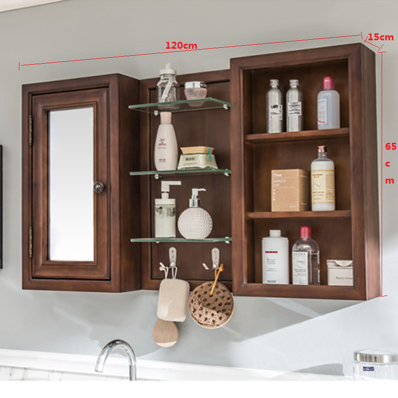 Bathroom American Bathroom Cabinet Balcony Solid Wood Washing Machine ...