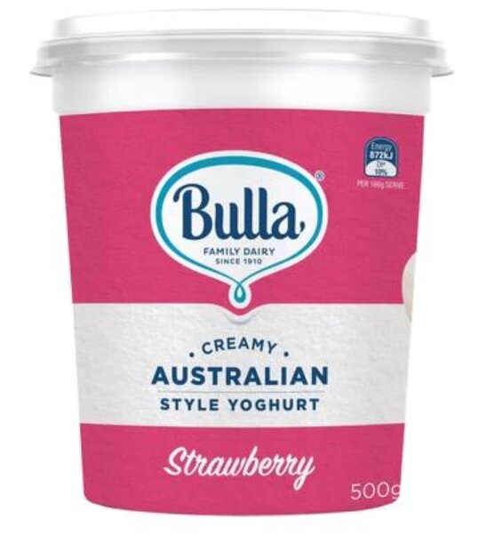 Bulla Australian Style Yogurt Strawberry 500G | Lazada PH
