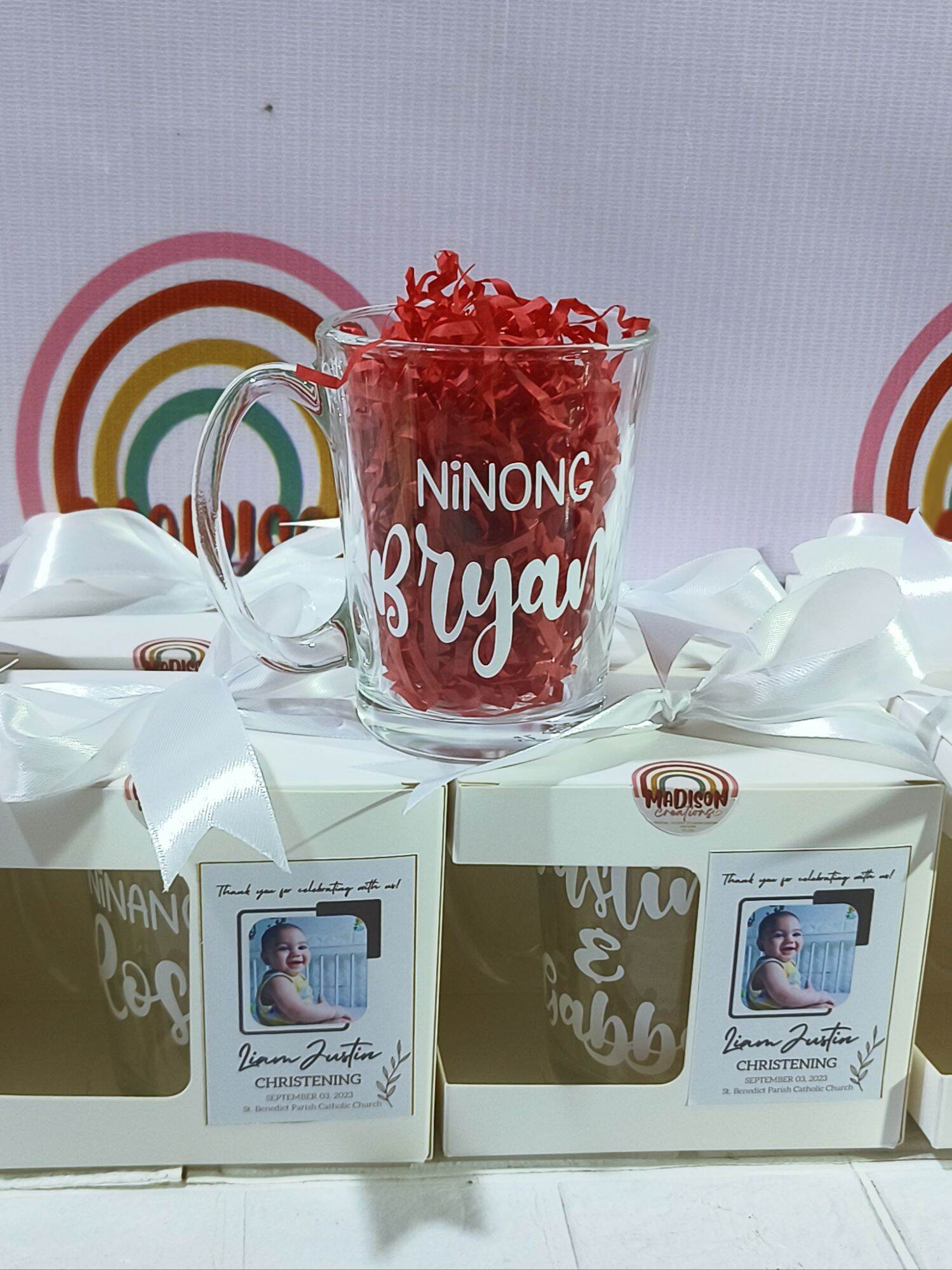 MUGS SOUVENIRS COMPLETE SET (mugs+custom name+box+ribbon+tag) | Lazada PH