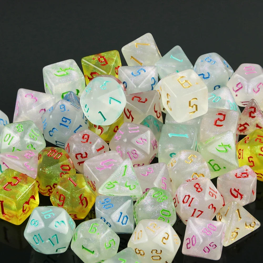 DND Dice RPG Dice Amazing Colours Mixing Fantasy Starlight Effect ...