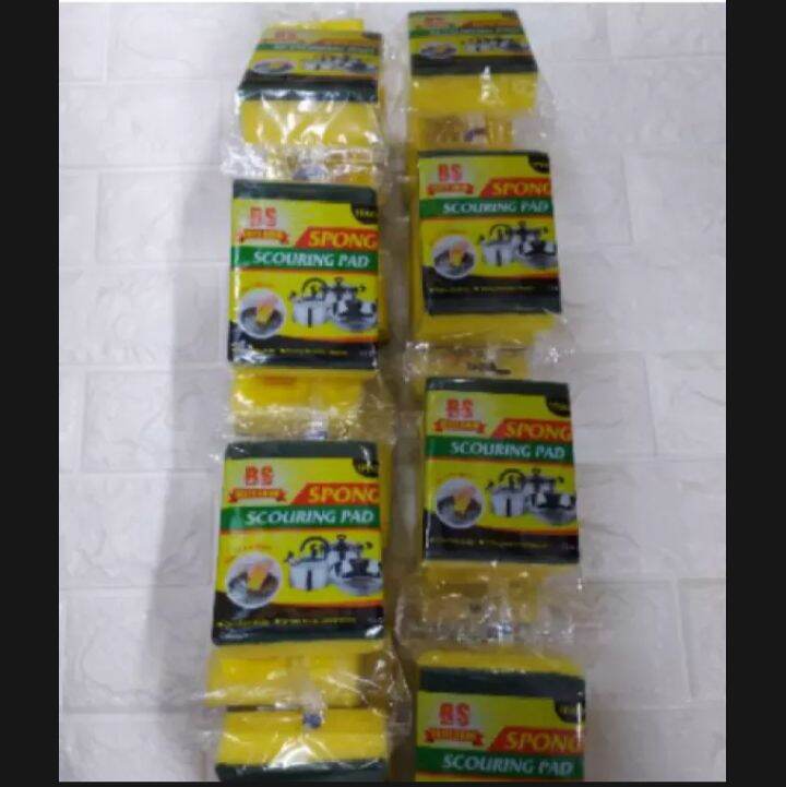 1 pck sponge ,scouring pad Brite shine sponge 12 pcs in 1 pck | Lazada PH