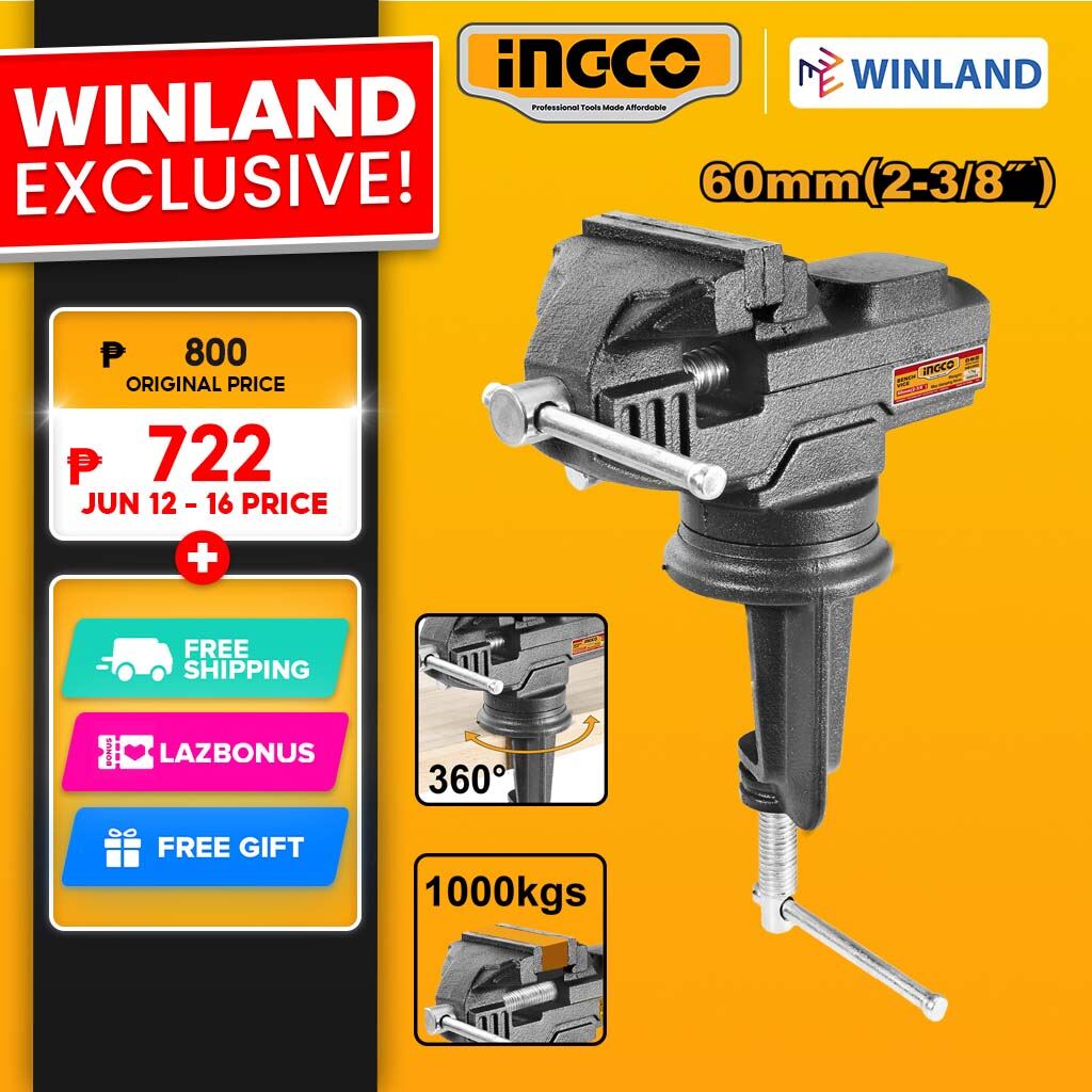 Ingco by Winland Bench Vise with Anvil 60mm HBV082 ING-HT | Lazada PH