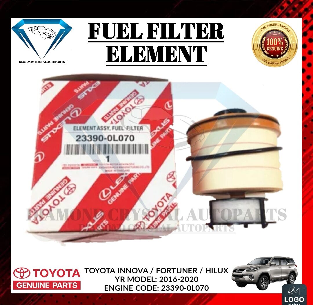 FUEL FILTER ELEMENT TOYOTA INNOVA / FORTUNER / HILUX 2016-2020 (23390 ...
