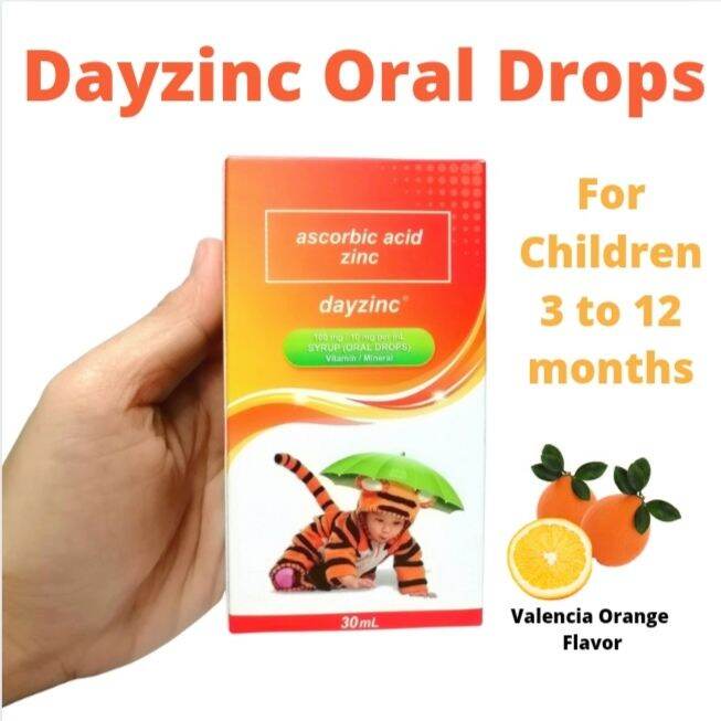 Dayzinc Ascorbic Acid Zinc 100mg/10mg per mL (Syrup Oral Drops) Vitamin ...