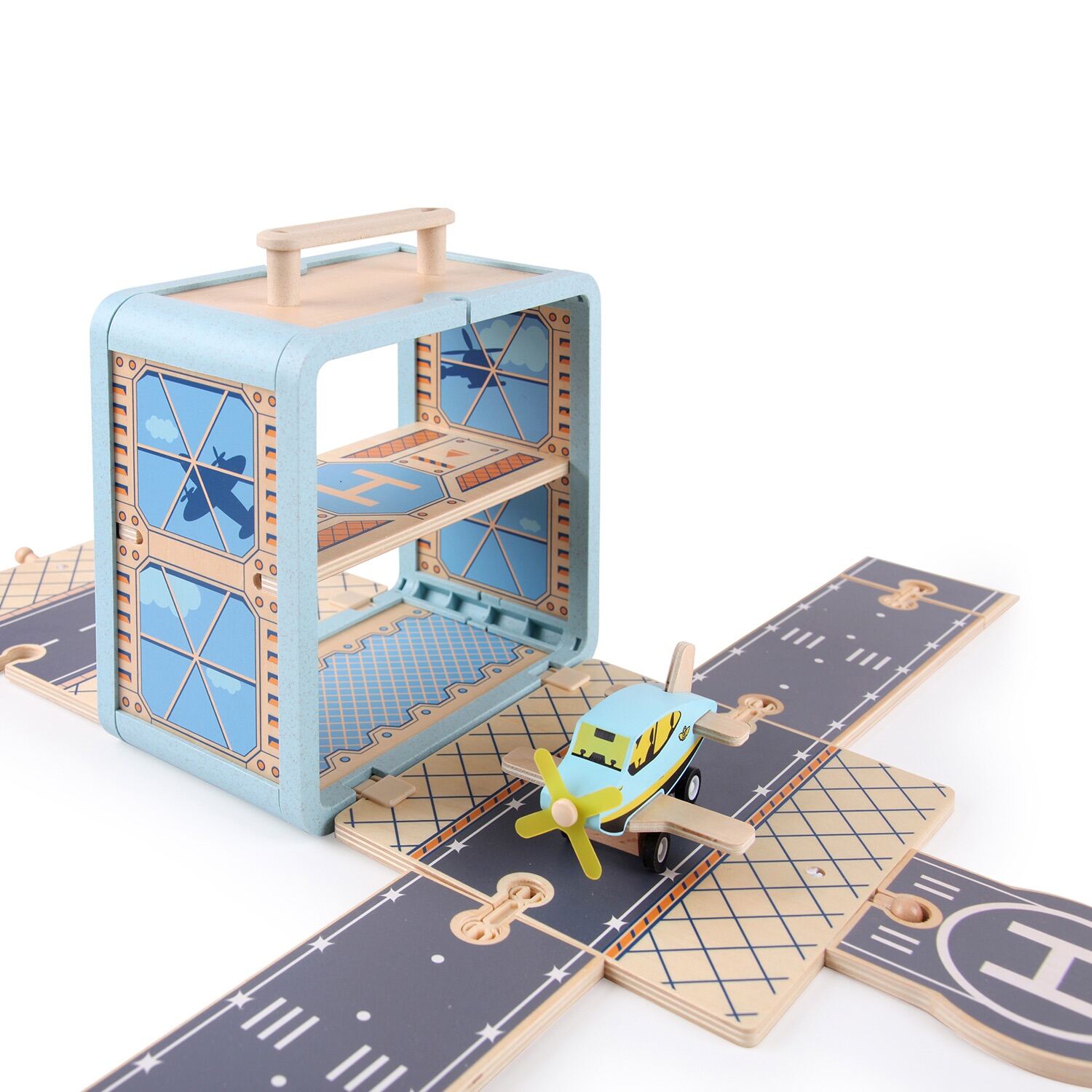 Wooden Airplane Play Set