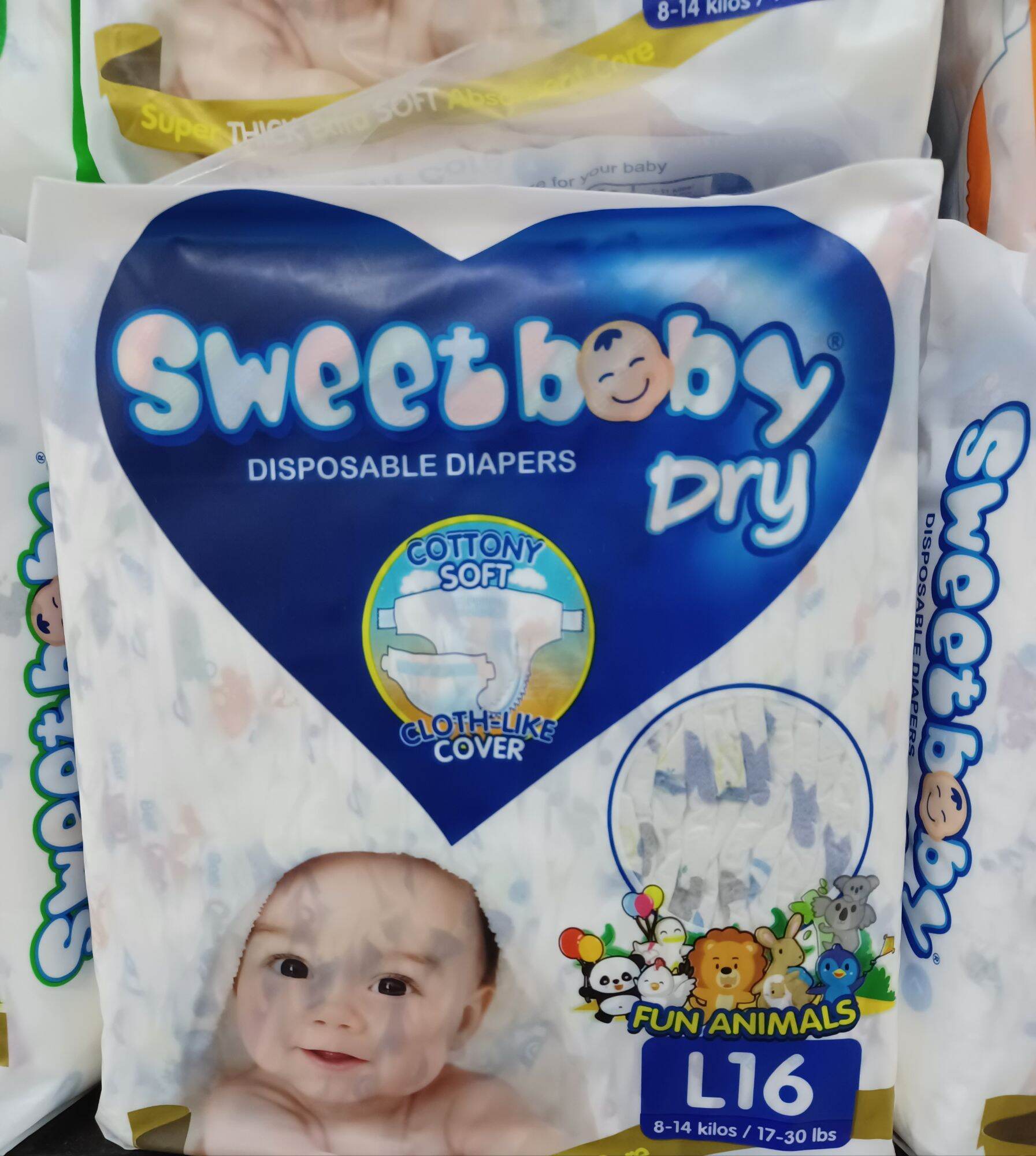 SWEET BABY DRY DISPOSABLE DIAPER LARGE 16 PADS | Lazada PH