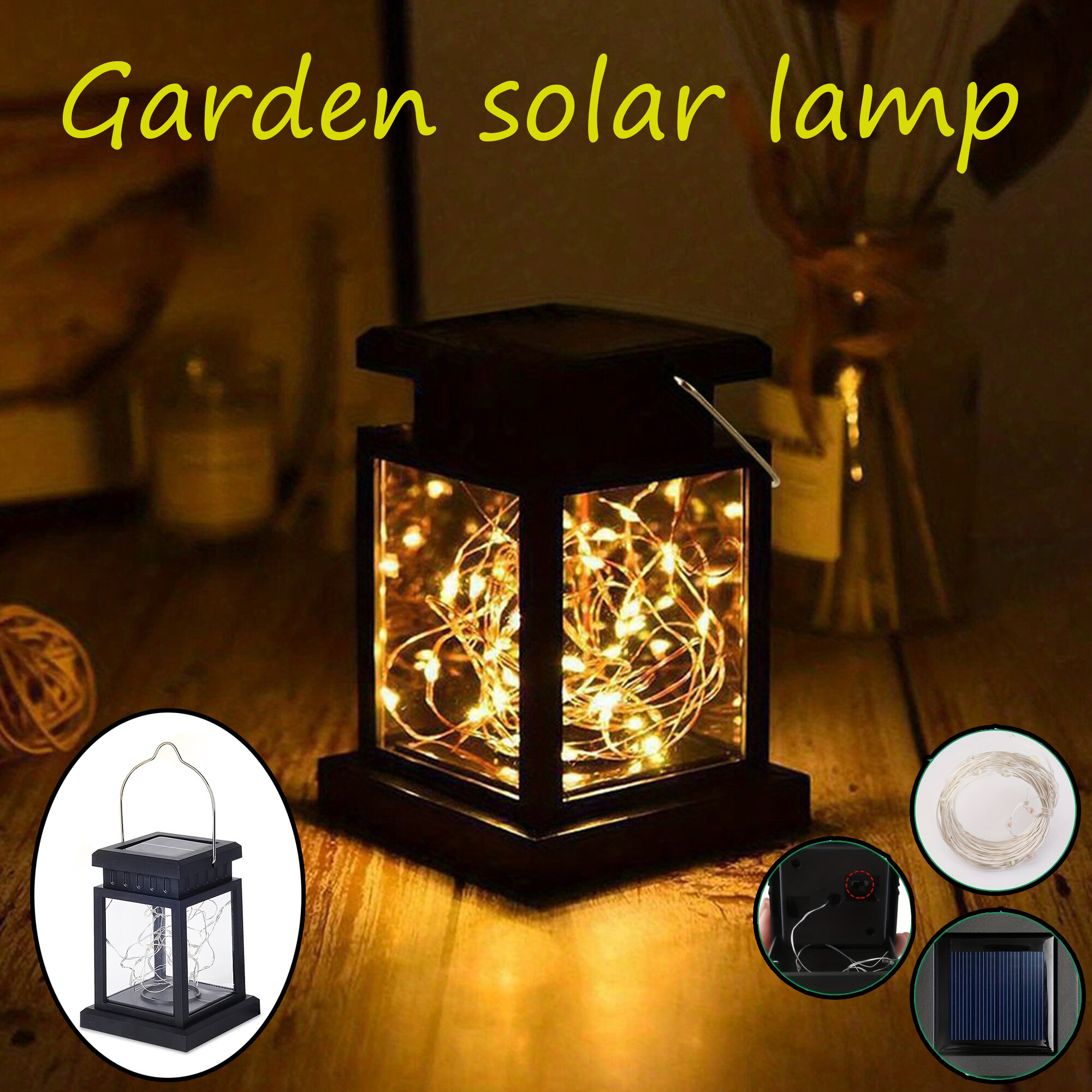 Solar Star Copper Wire Lamp Garden Decoration Waterproof Outdoor Solar ...