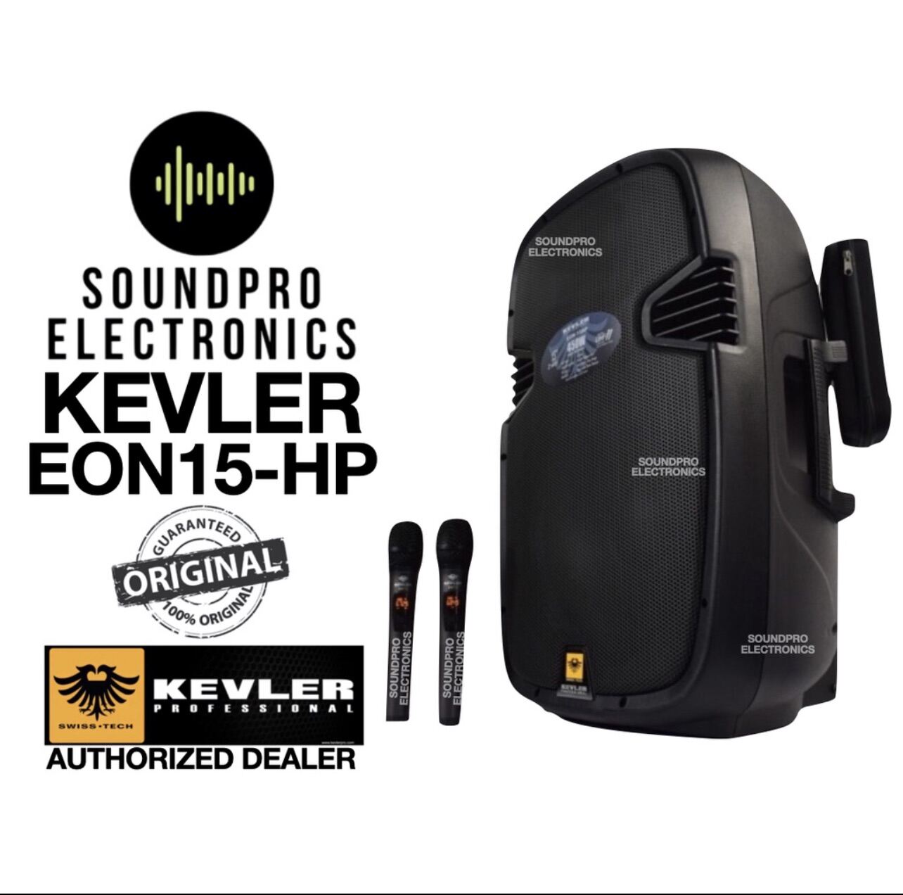 ORIGINAL KEVLER EON15-HP 15” 450watts Portable Trolley PA System ...