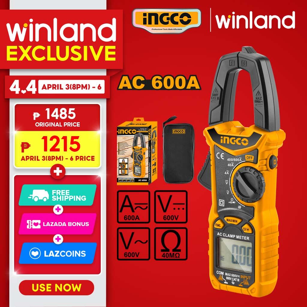 Ingco by Winland Digital Multimeter Tester Multi Tester for Electrical ...