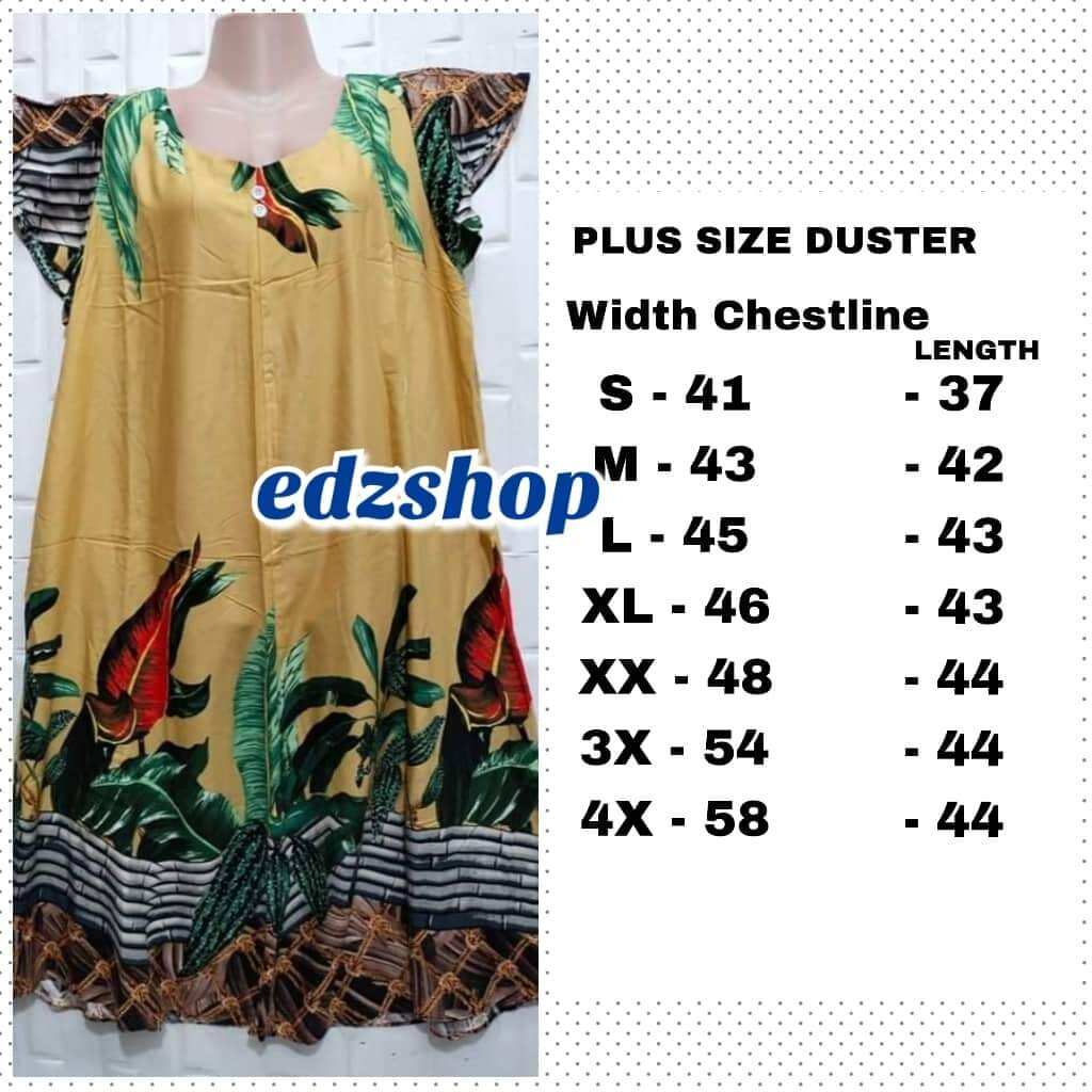 DUSTER PLUS SIZE PANG BAHAY.SIZE S M L XL XZ 3X 4X | Lazada PH
