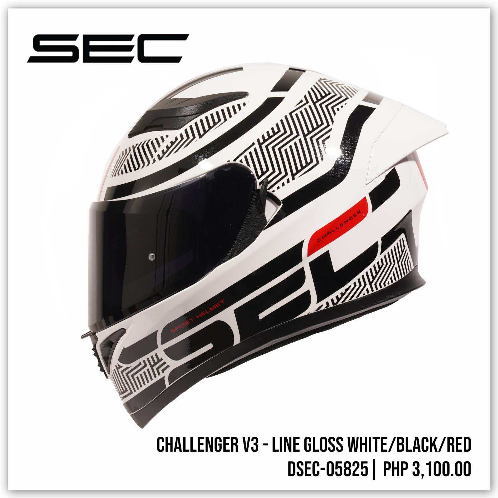 SEC challenger cyclone V3 full face dual visor helmet with FREE CLEAR ...