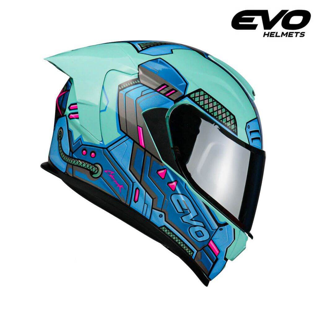 EVO HELMET GT-PRO CYBERPUNK FULL FACE DUAL VISOR | Lazada PH