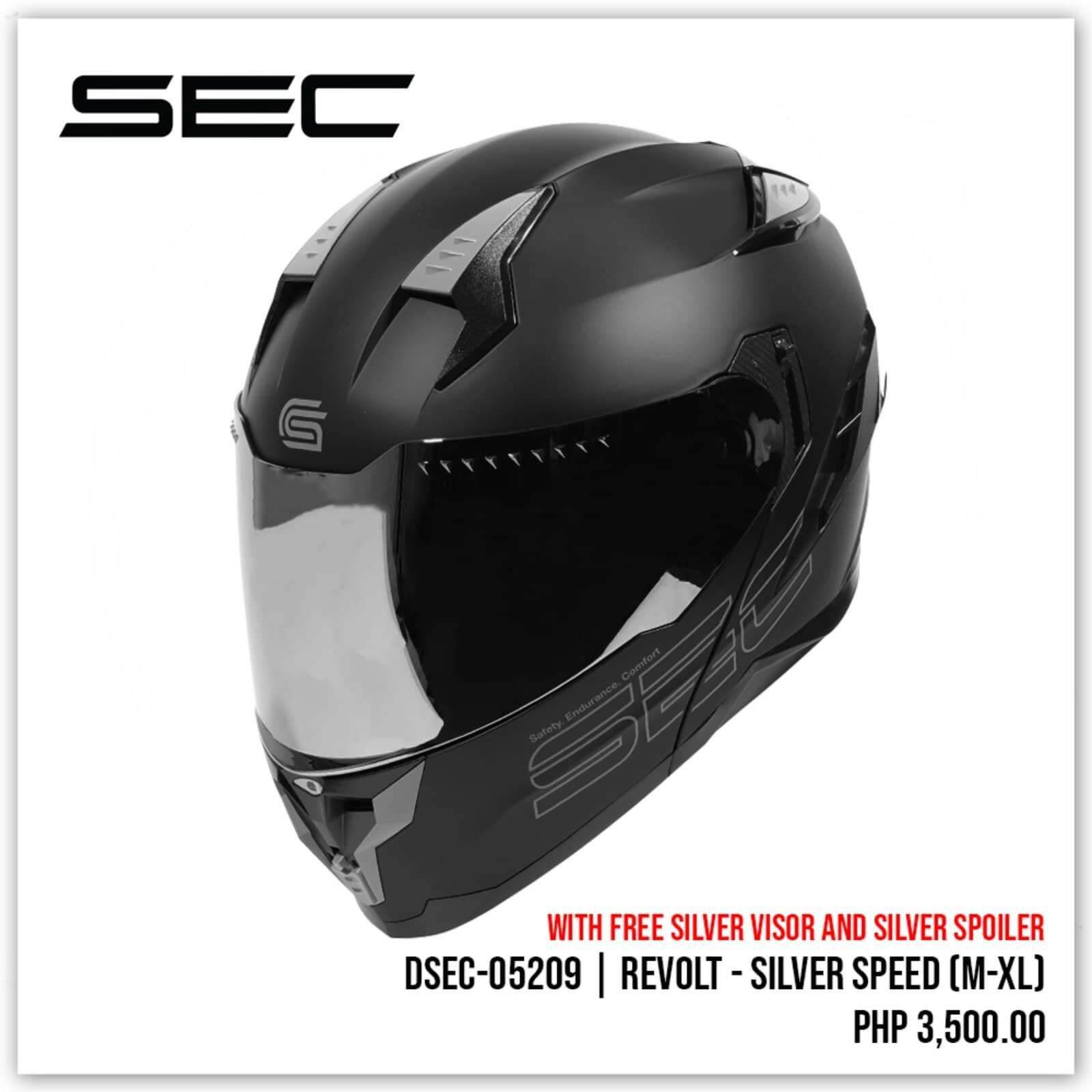 SEC Revolt Modular Dual Visor Helmet Graphic Colors with Free Extra ...