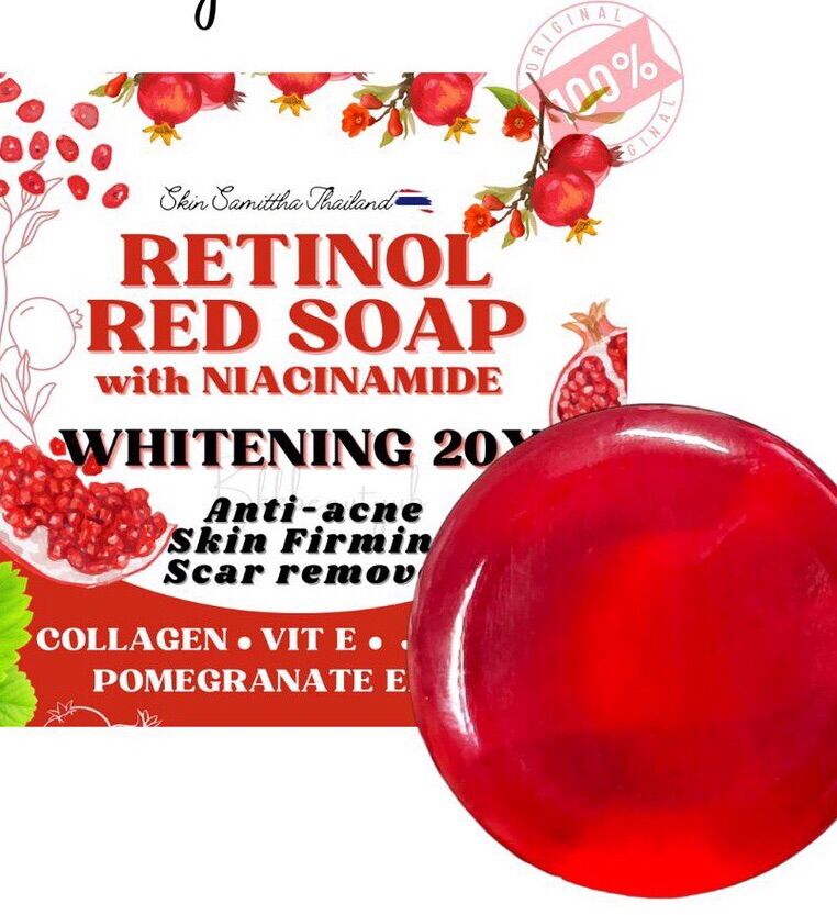 Retinol Red Soap with Niacinamide 30g by Skin Samittha Thailand 🇹🇭 ...