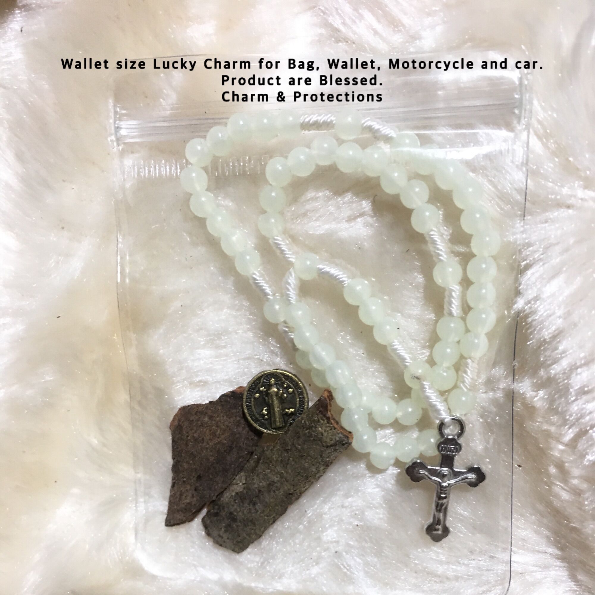 Lucky Charm Protection for Bag and Wallet Bundle set. Holy Rosary ...