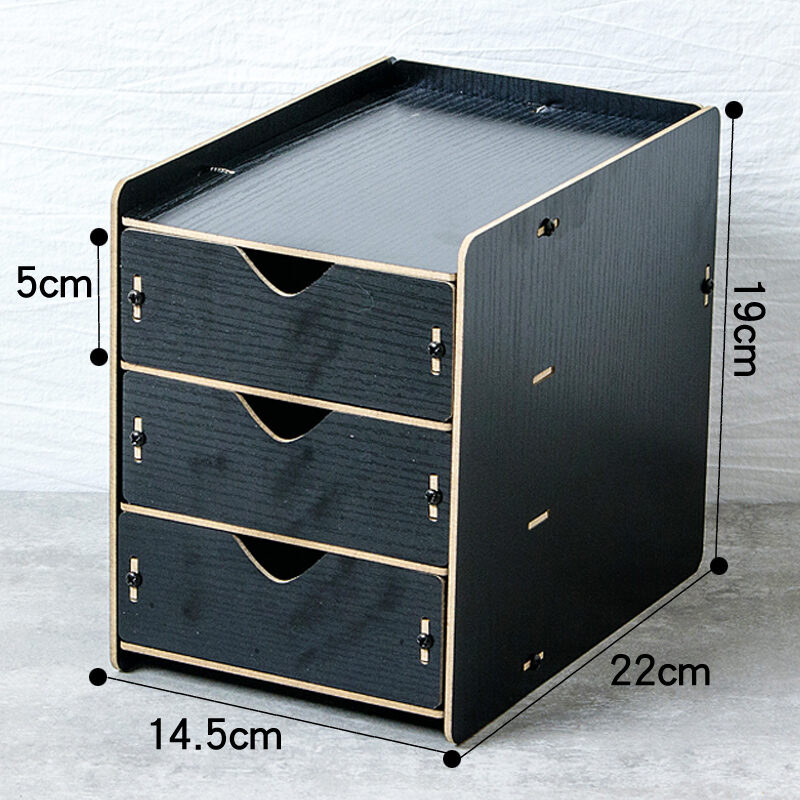 Office Desktop Storage Box Simple Wooden Small Drawer Storage Cabinet ...