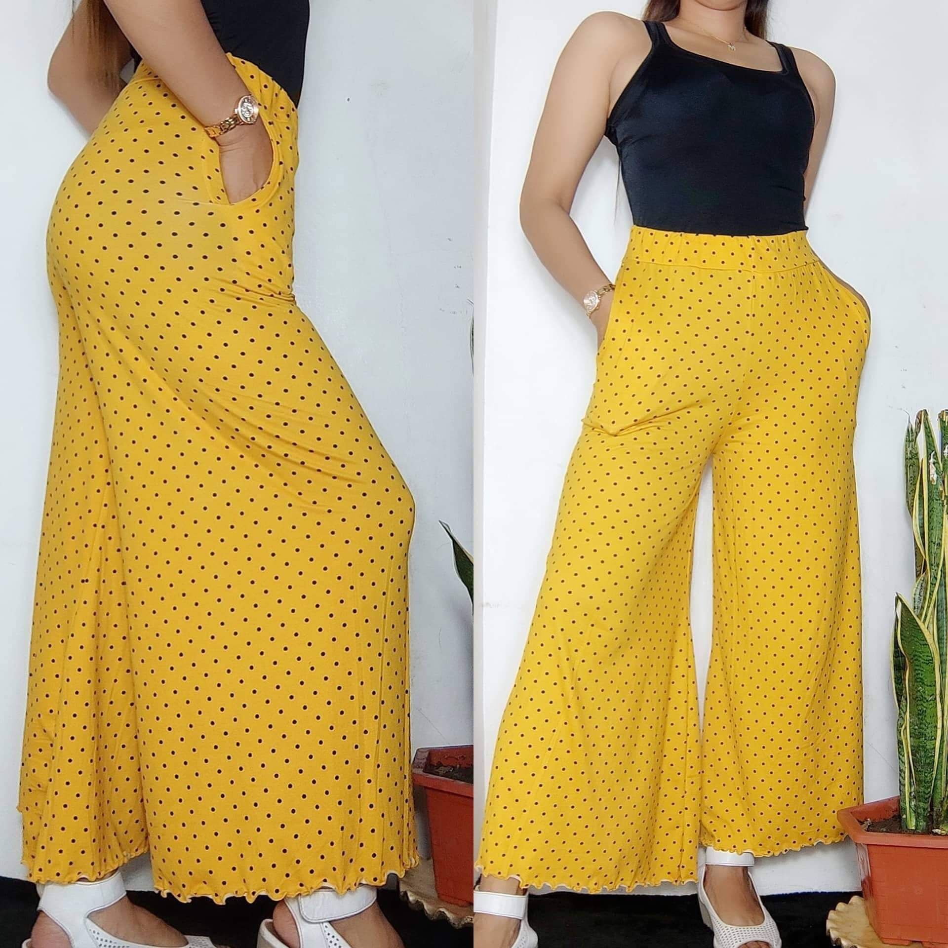 WIDE LEG SQUAREPANTS with pockets Freesize small to xl fit | Lazada PH