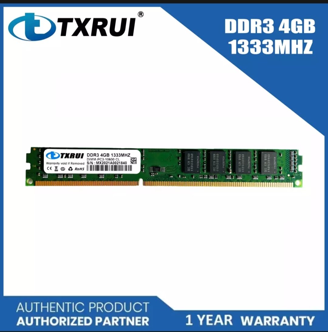 DDR3 4GB Random Access Memory (RAM) - 1333MHZ (TXRUI) | Lazada PH
