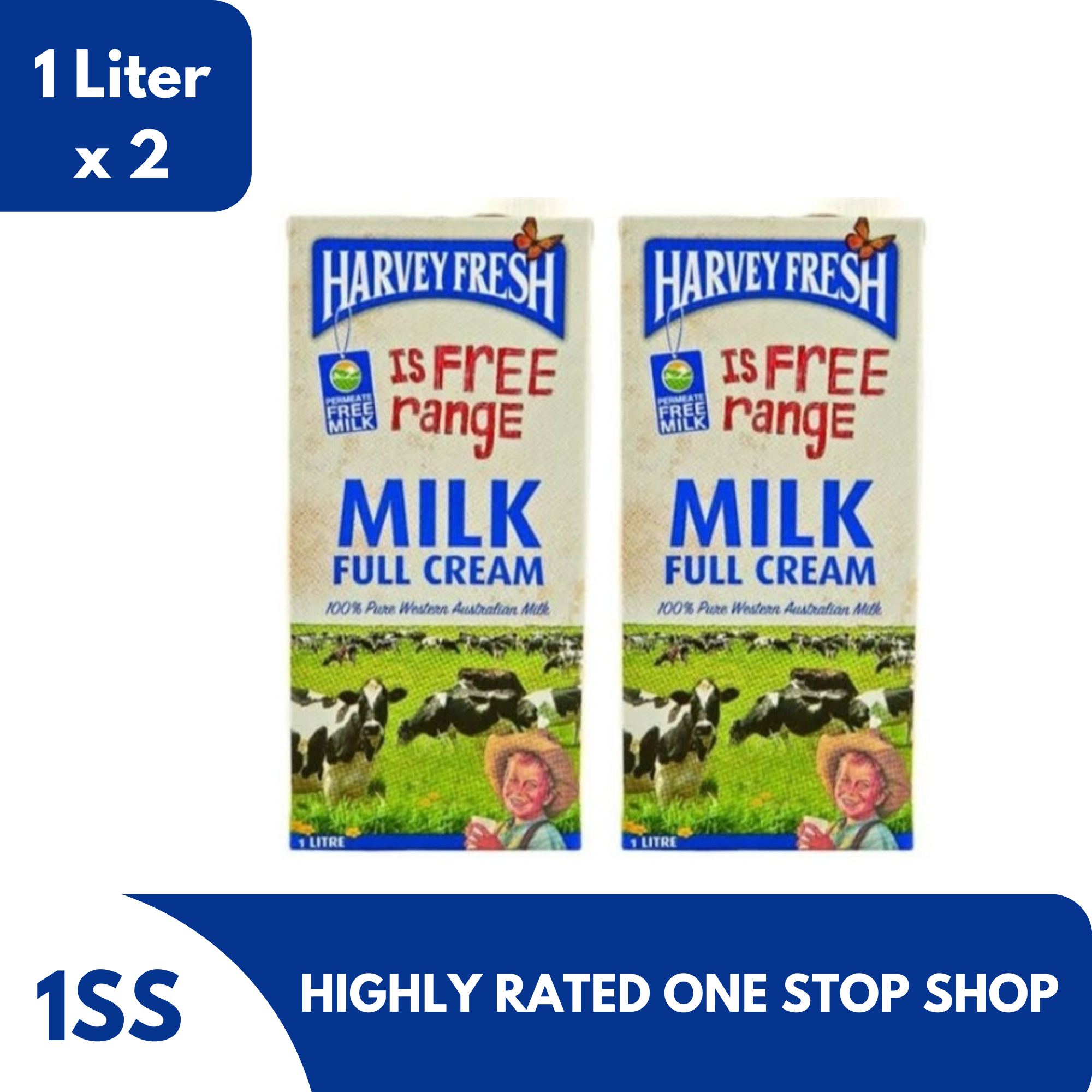 Harvey Fresh Free Range Full Cream Milk, 1Liter set of 2 | Lazada PH