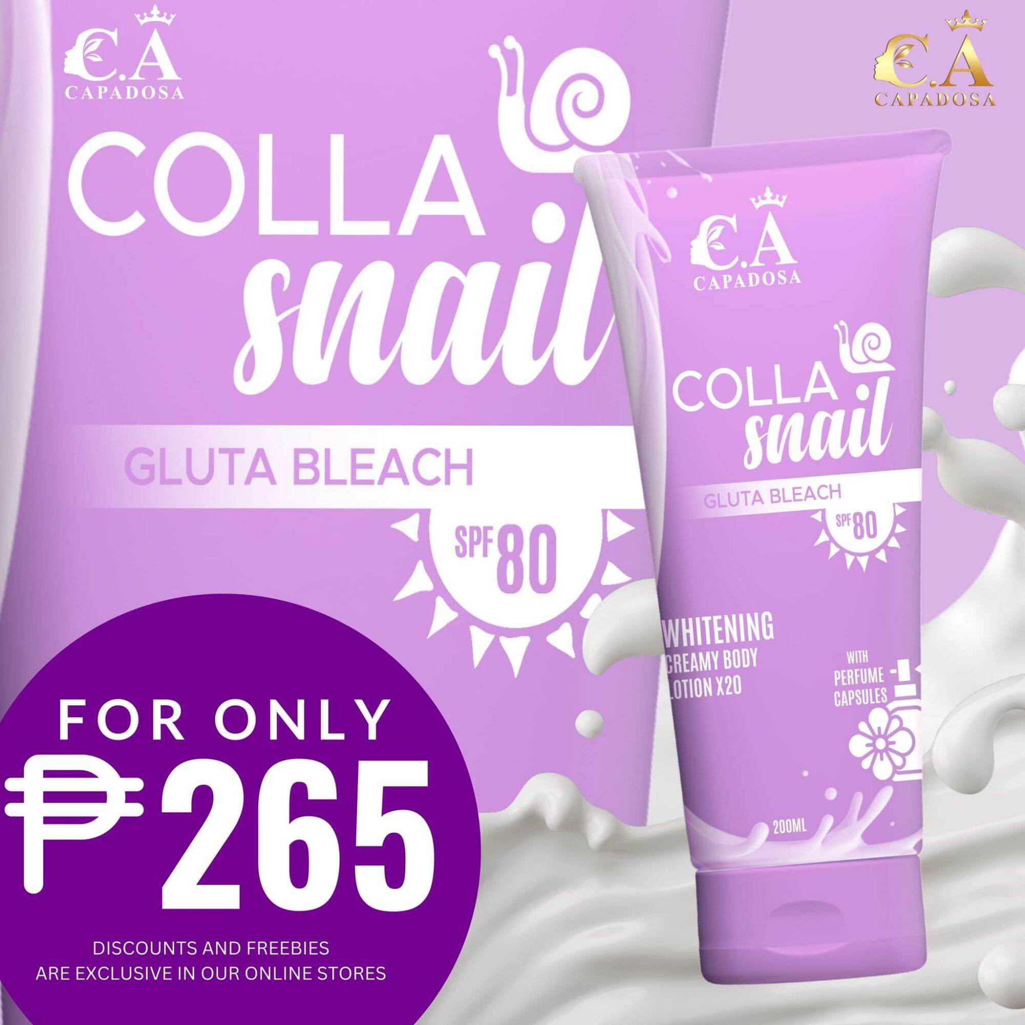 Capadosa Colla Snail x20 Whitening Lotion | Lazada PH