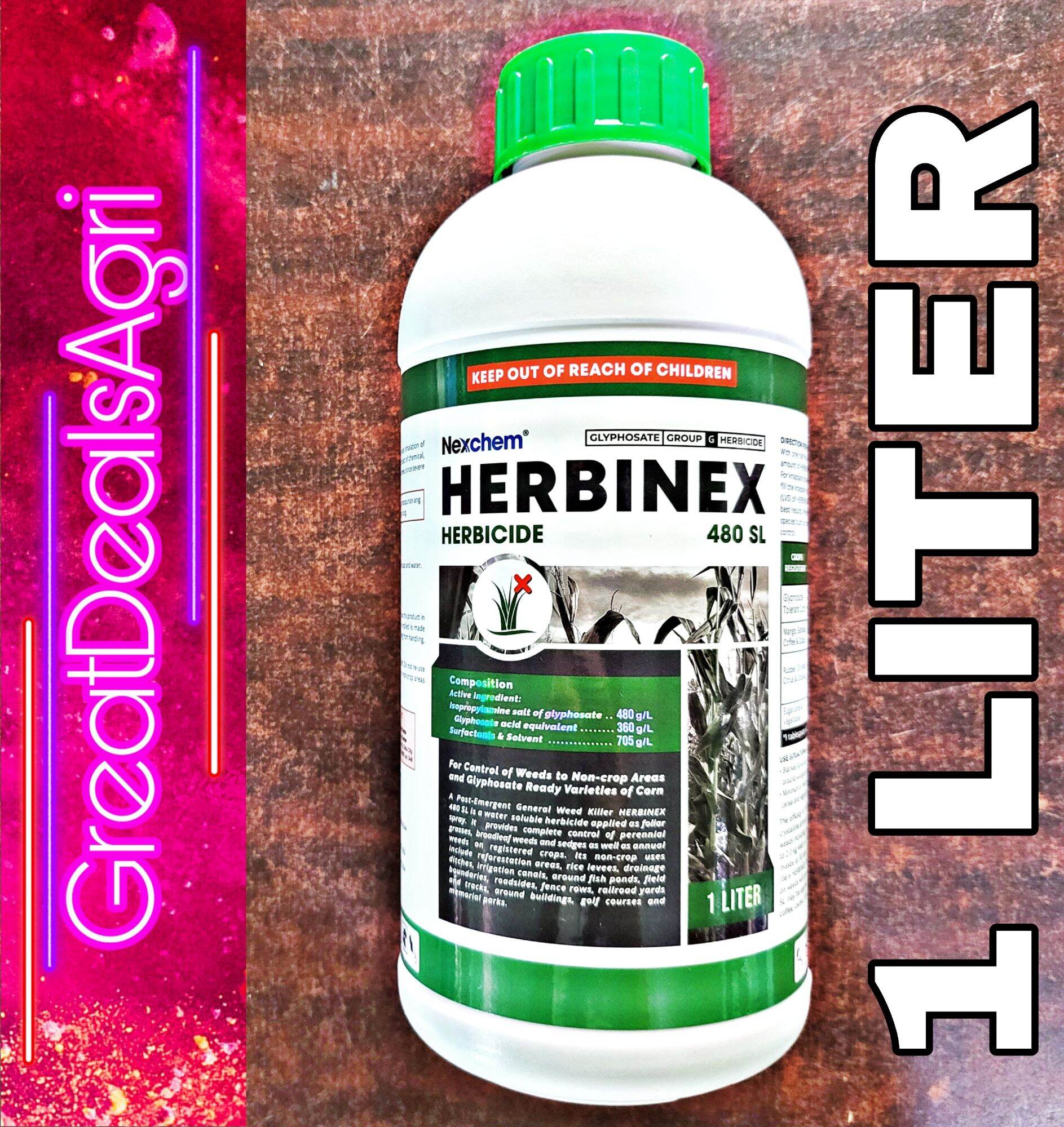 HERBINEX 480 SL GLYPHOSATE HERBICIDE (1 LITER) by NEXCHEM | Lazada PH