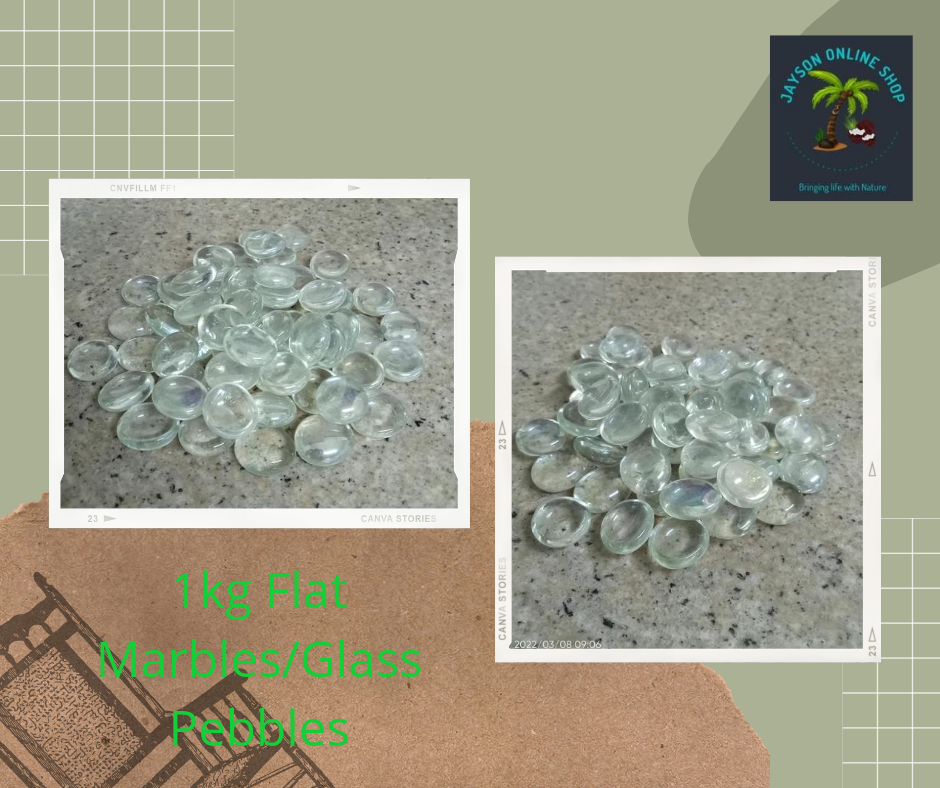10kg Flat Marbles/white Glass Pebbles are used Easy, Flat Marbles ...