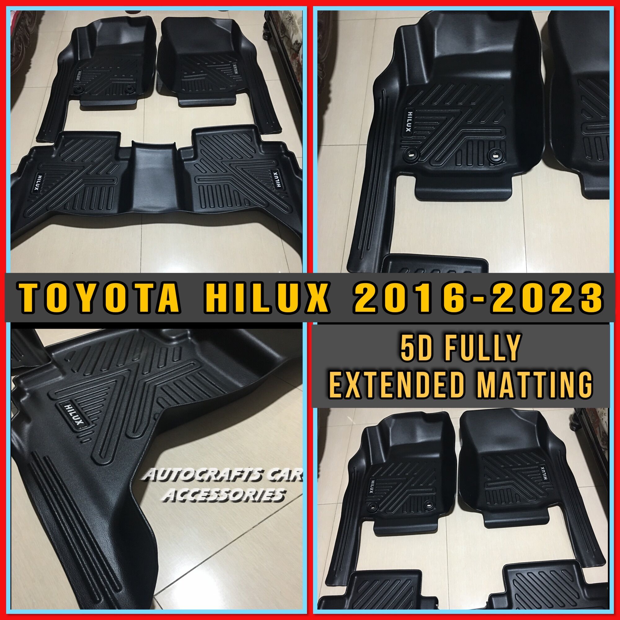 Toyota Hilux Revo/Conquest 2016-2023 5D Extended Deep Dish Matting ...