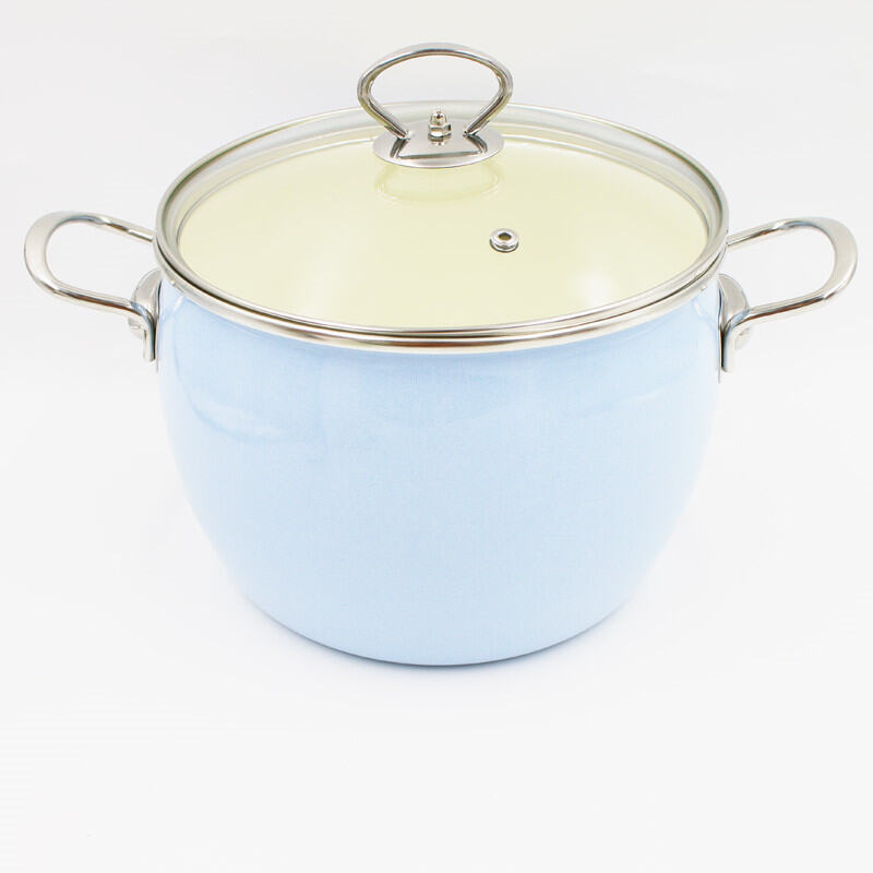 Enamel Enamel Dual-Sided Stockpot Vintage Thickening Enamel Stockpot ...