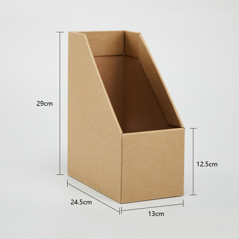 Kraft Paper Desktop Storage Box Office Organizing Paper Book Stand Box ...