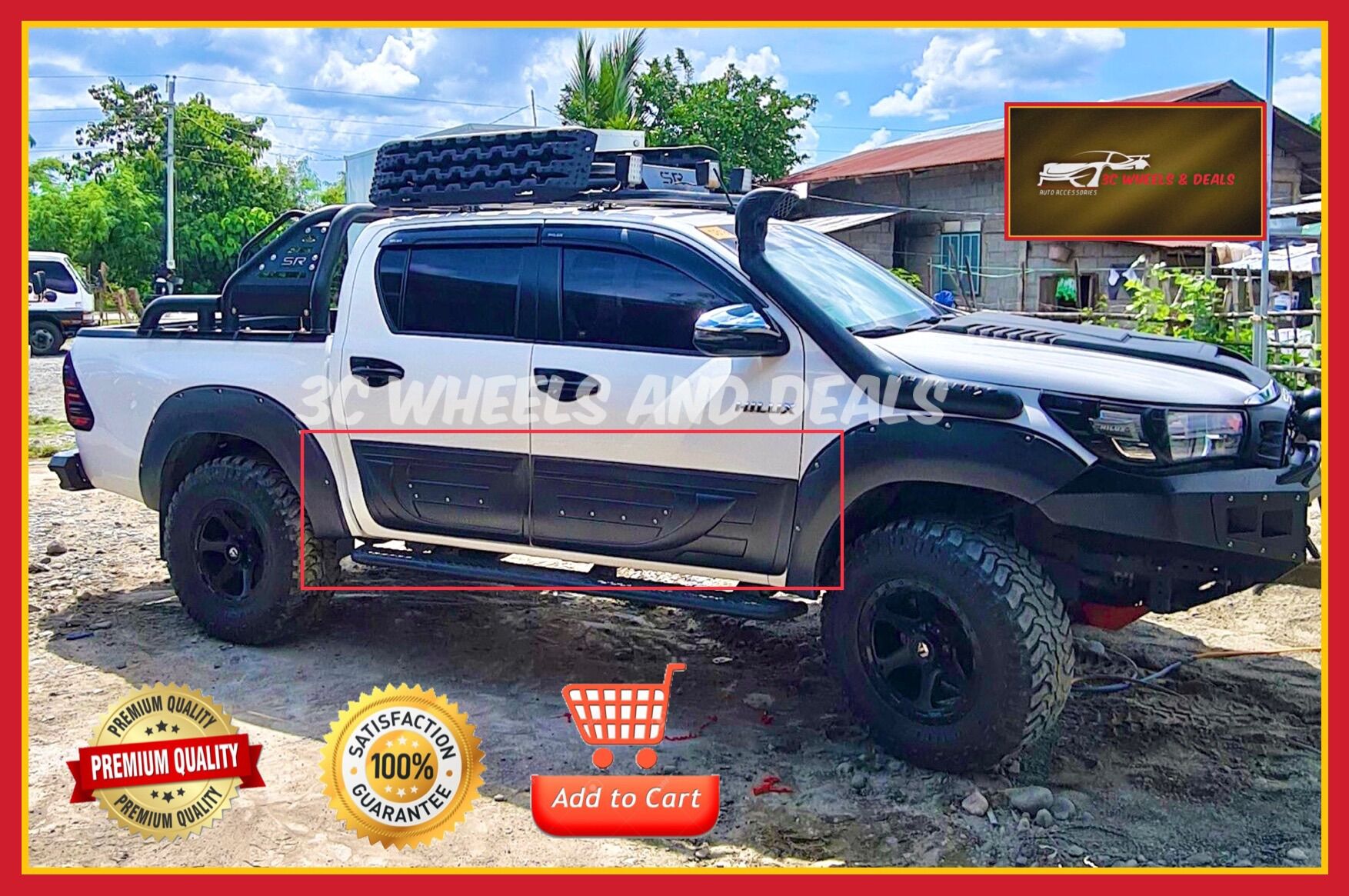 TOYOTA HILUX REVO/CONQUEST 2016-2022 SIDE BODY CLADDING | Lazada PH