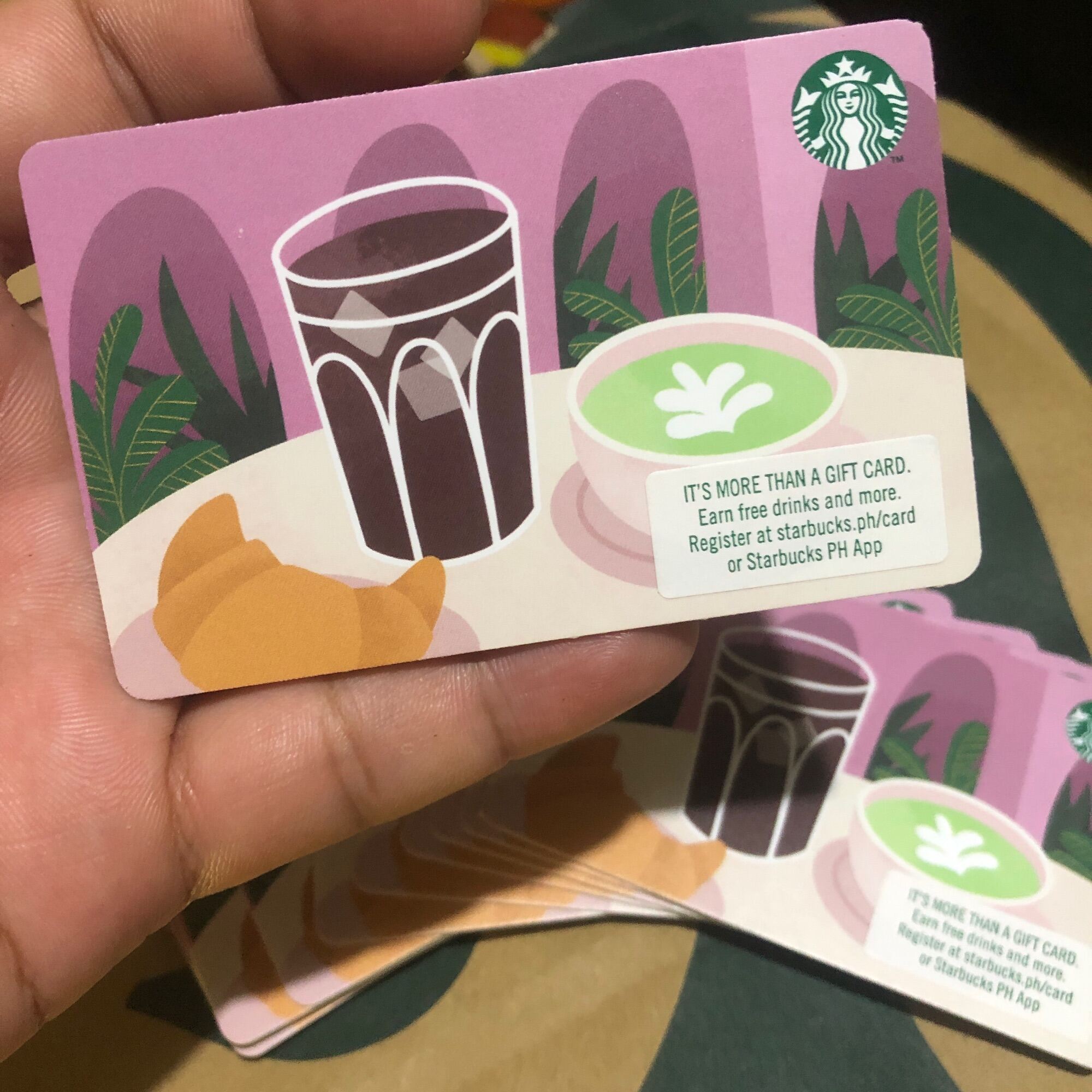 New USABLE Starbucks Philippines Summer Purple Paper Gift Card 2022