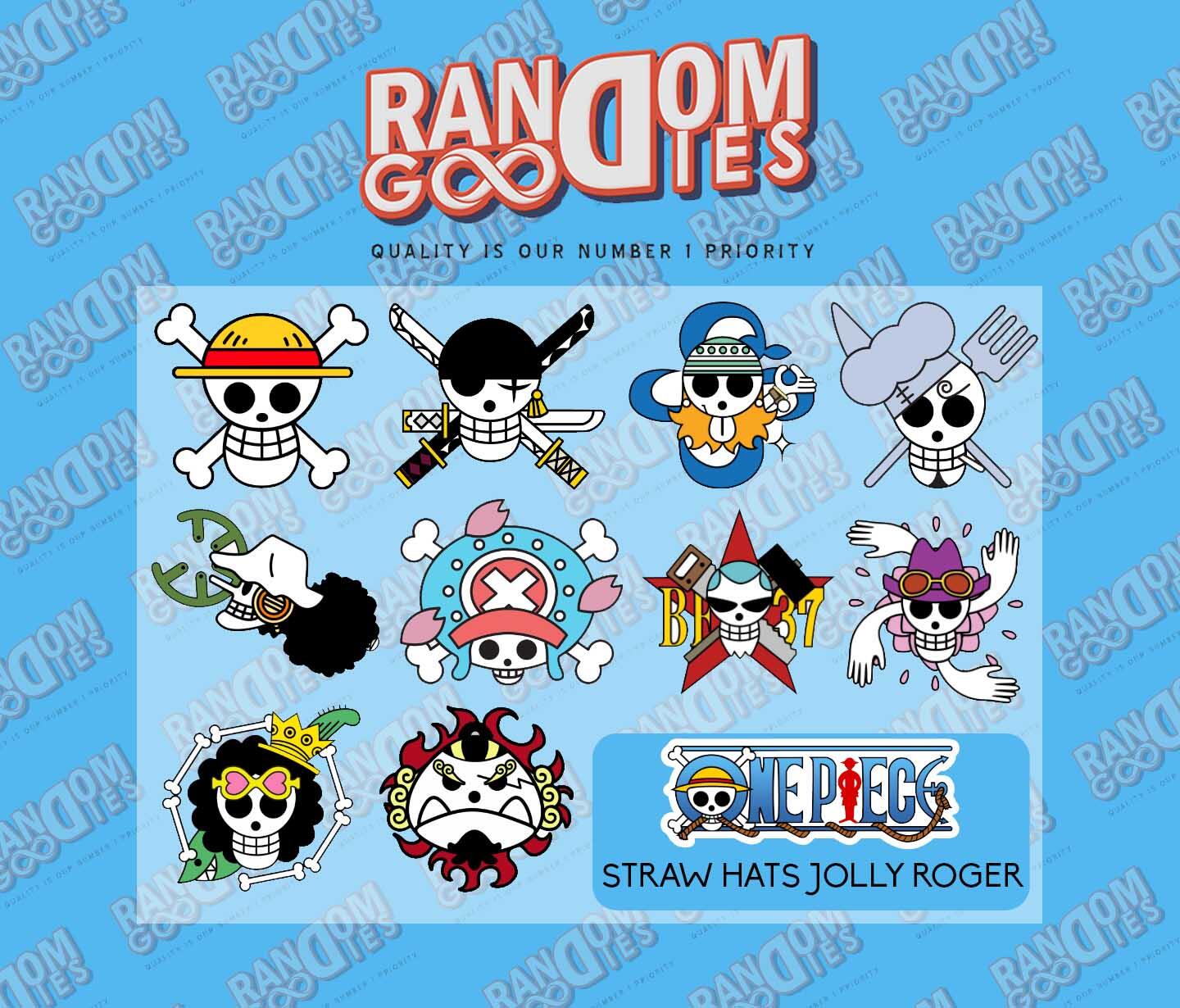 One piece StrawHat Jolly Roger (Sticker pack) | Lazada PH