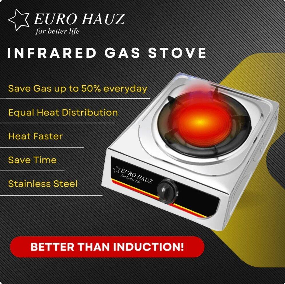 Double Burner Infrared Gas Stove by Eurohauz with Freebies | Lazada PH