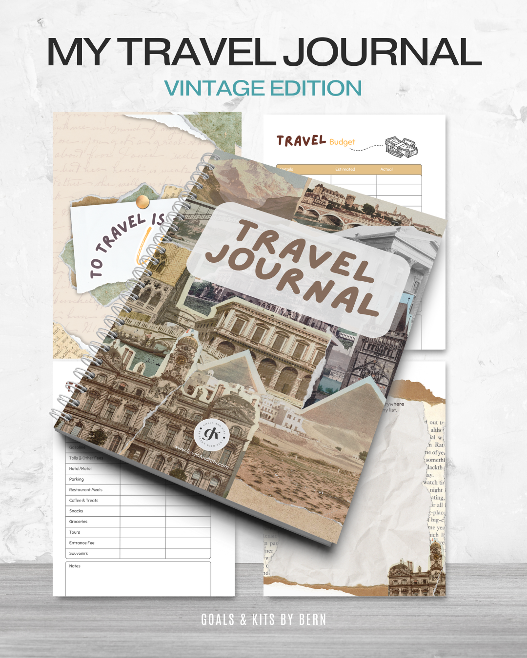 My Travel Journal by Goals & Kits - Vintage Edition | Lazada PH