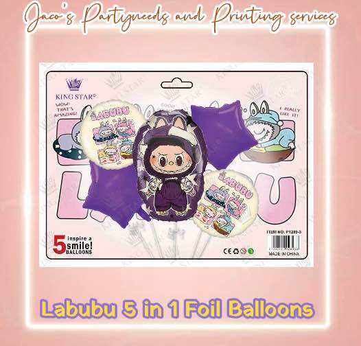 Labubu Balloons Labubu hbd Banner Labubu foil balloons Labubu ...
