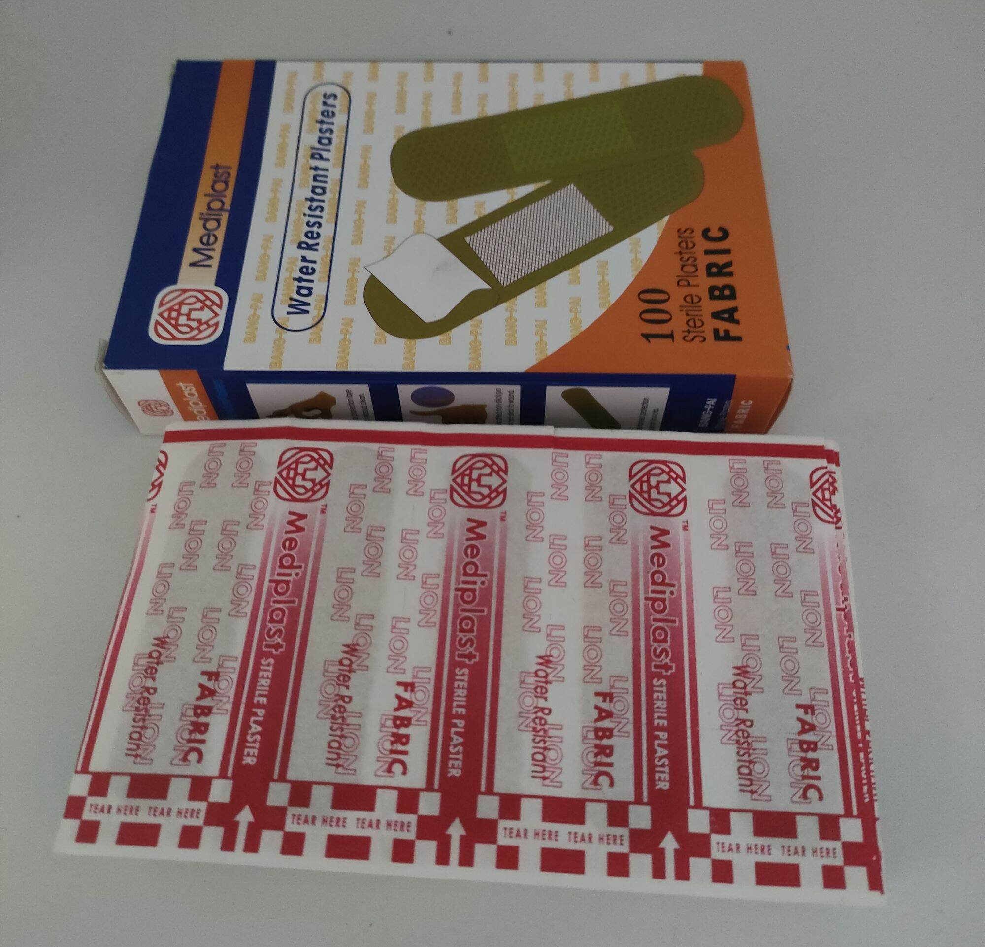 mediplast water resistant plaster 100 pcs sterile plaster fabricin 1 ...