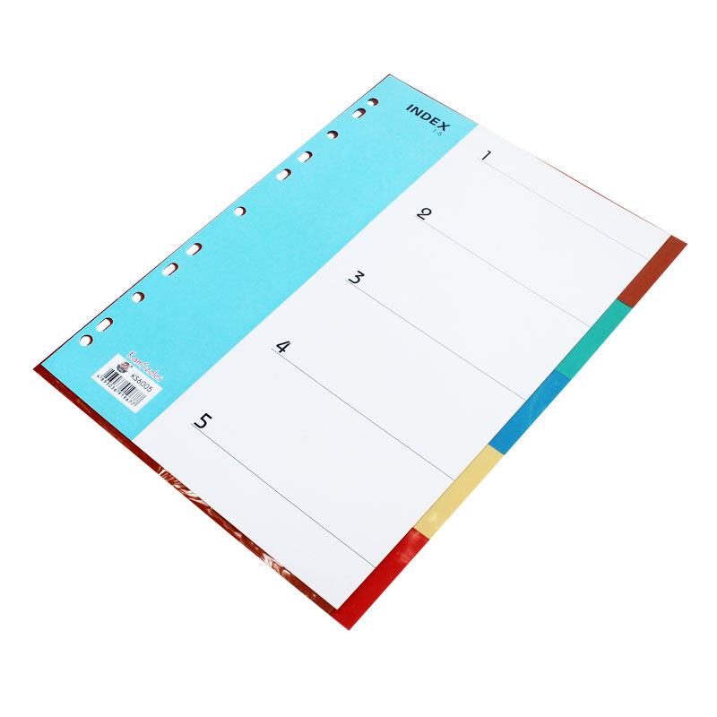 Color Quick-Labor Folder Plastic Index Paper Label A4 Paging Pp Folder ...