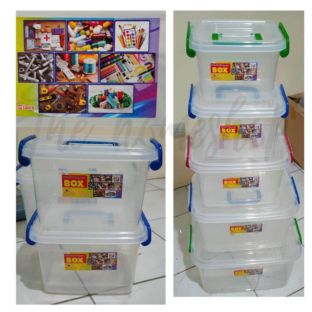 2pcs transparent box organizer/ plastick storage box | Lazada PH