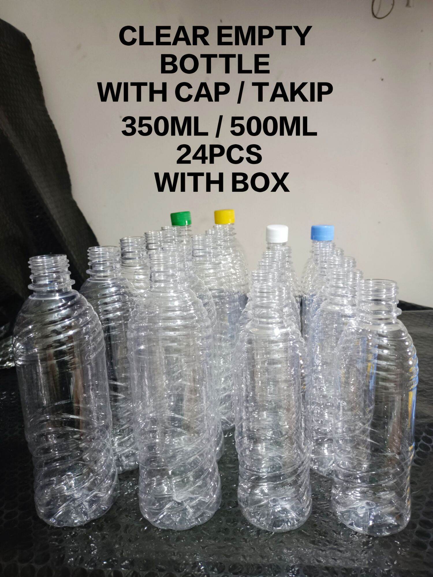 350ml / 500ml empty bottle / 24pcs per box / kasama na takip | Lazada PH