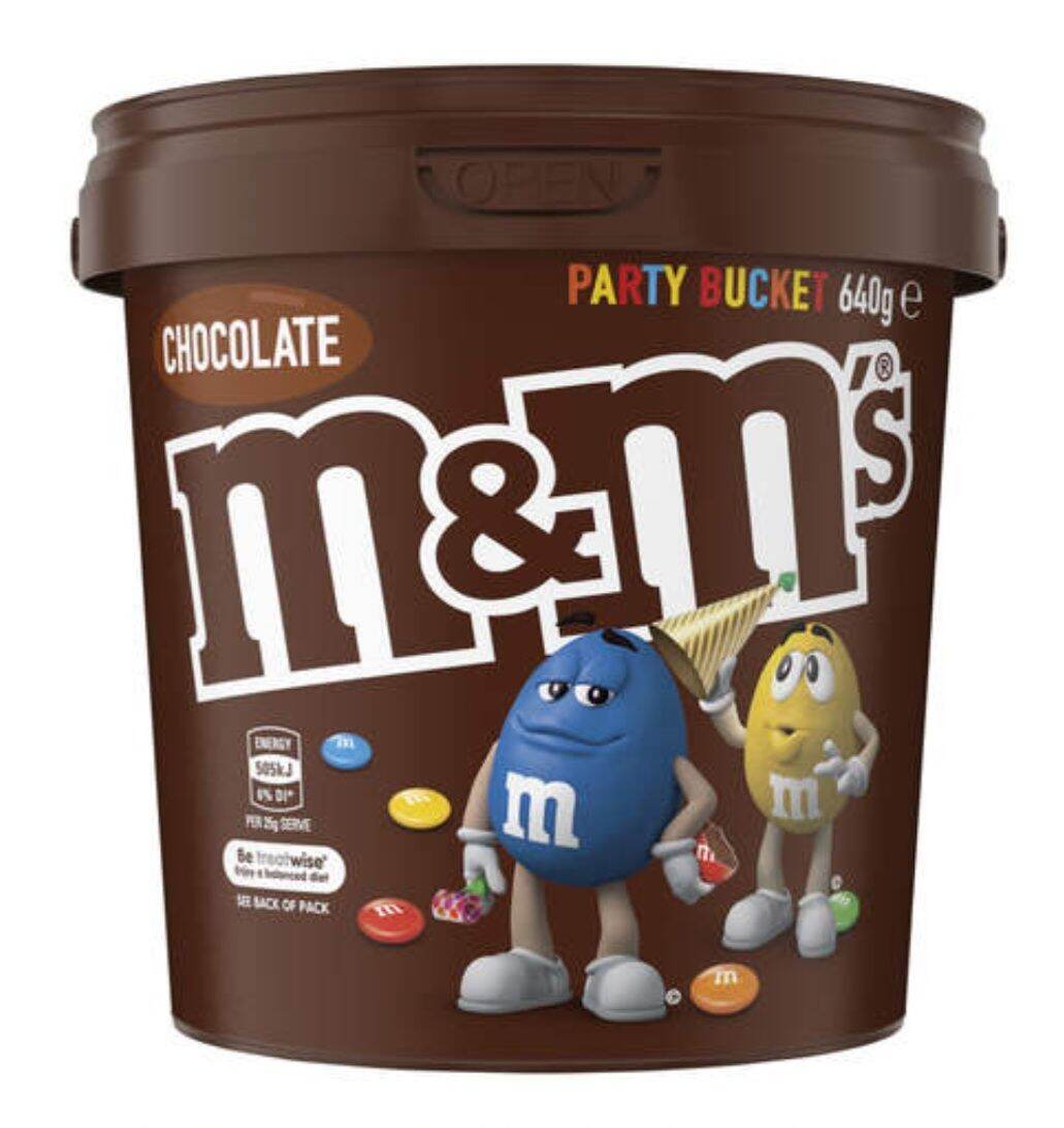 M&M's Milk Chocolate Party Size Bucket 640g. Made in Australia | Lazada PH